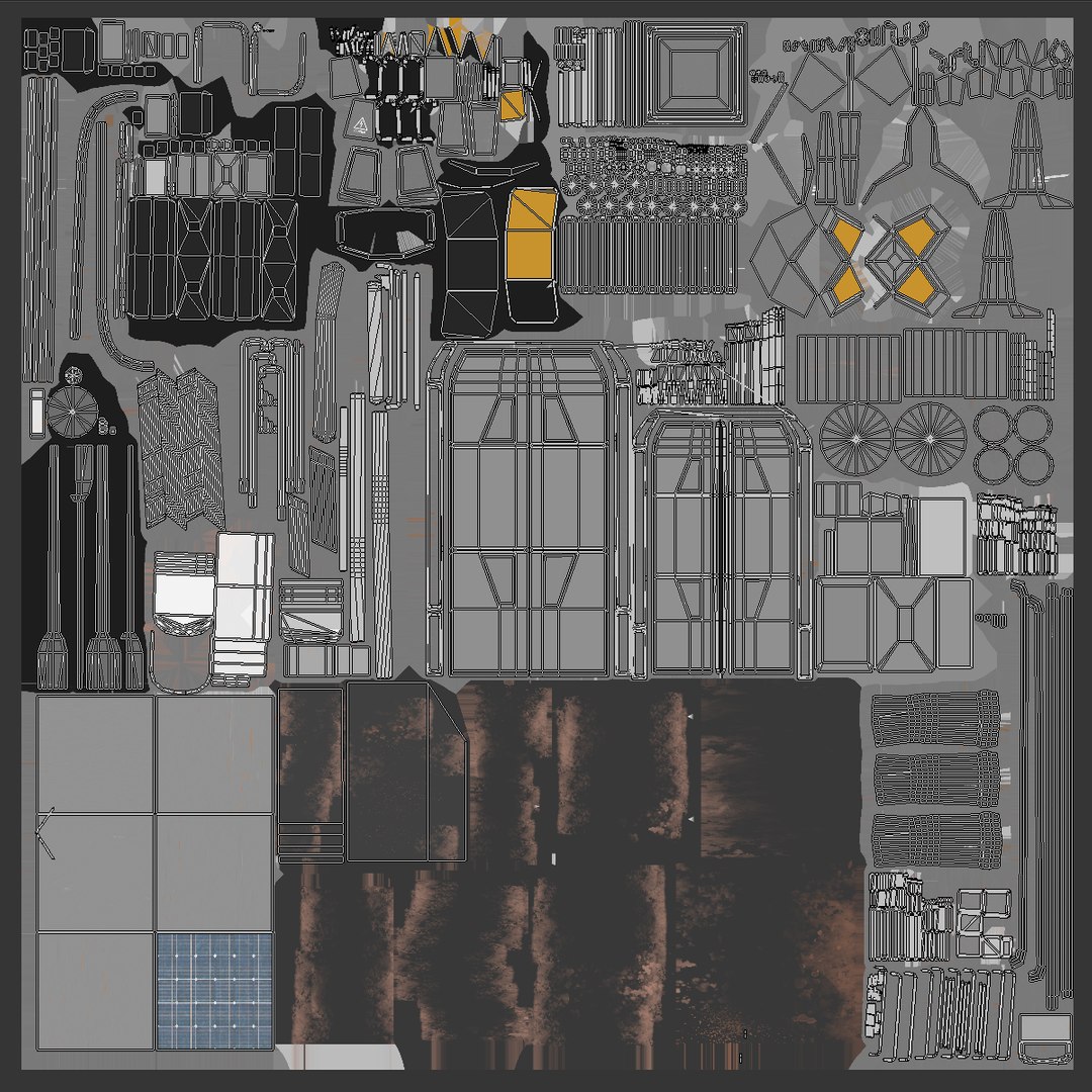 Interplanetary Garage Modular Sci-fi 3D Model - TurboSquid 1640063