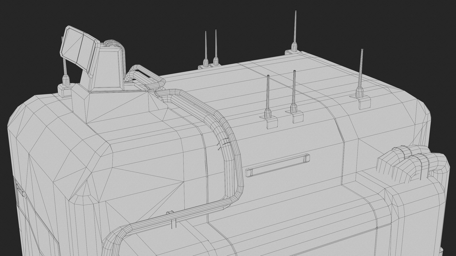 Interplanetary Garage Modular Sci-fi 3D Model - TurboSquid 1640063