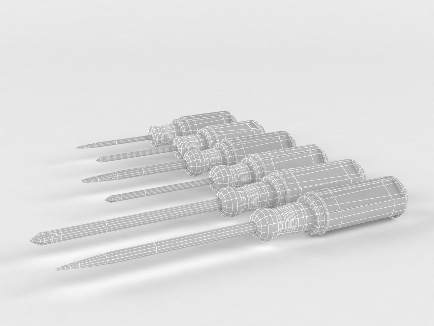 6 piece screwdriver set 3D model - TurboSquid 1341955