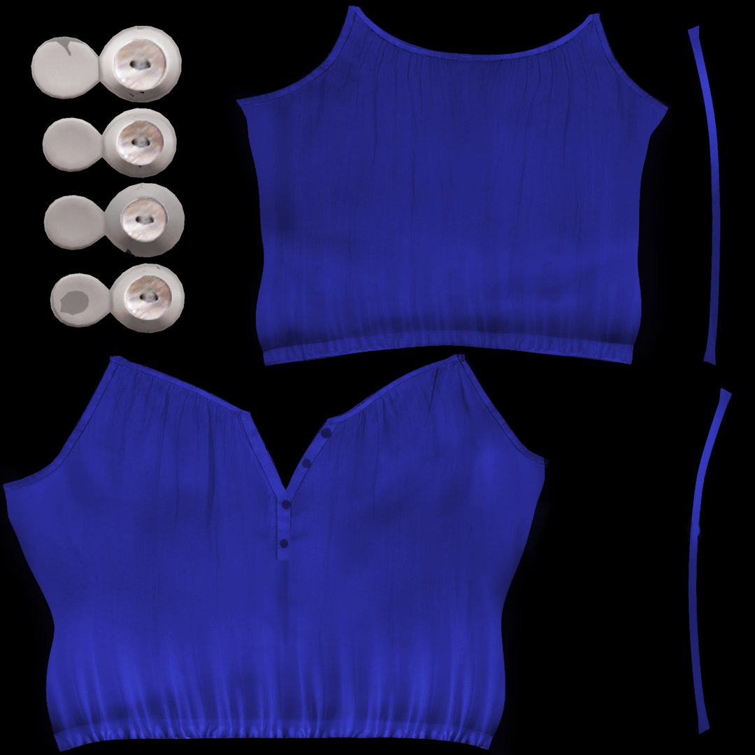 3D Crop Tank Top - TurboSquid 1741432