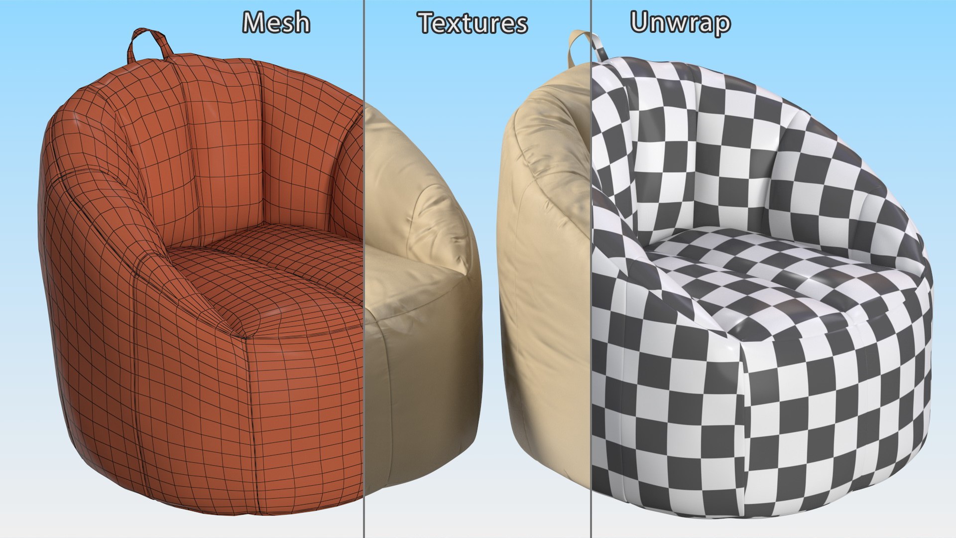 Sofa Sack Beige 3D Model - TurboSquid 2079926