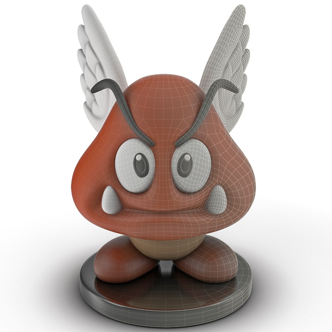 3d model flying goomba toy