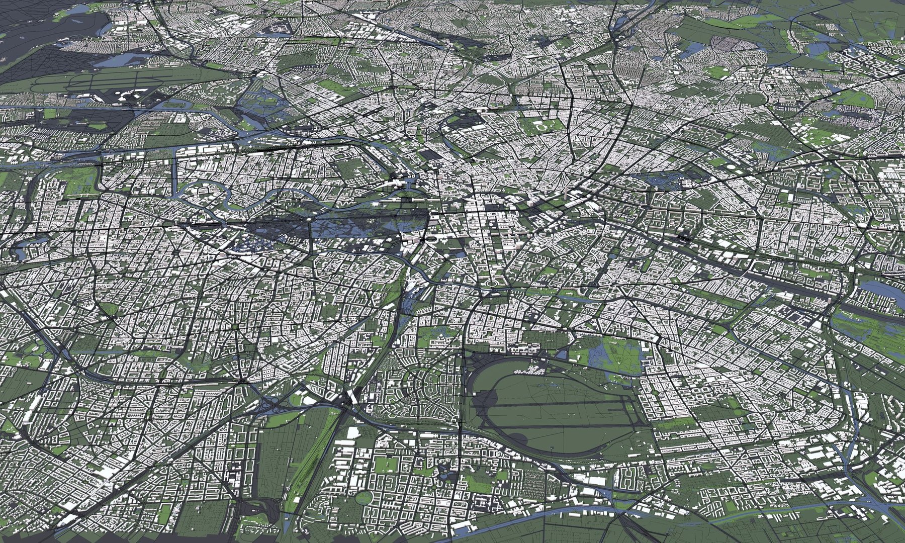 3D model Berlin Germany - city and mass buildings - TurboSquid 2084070
