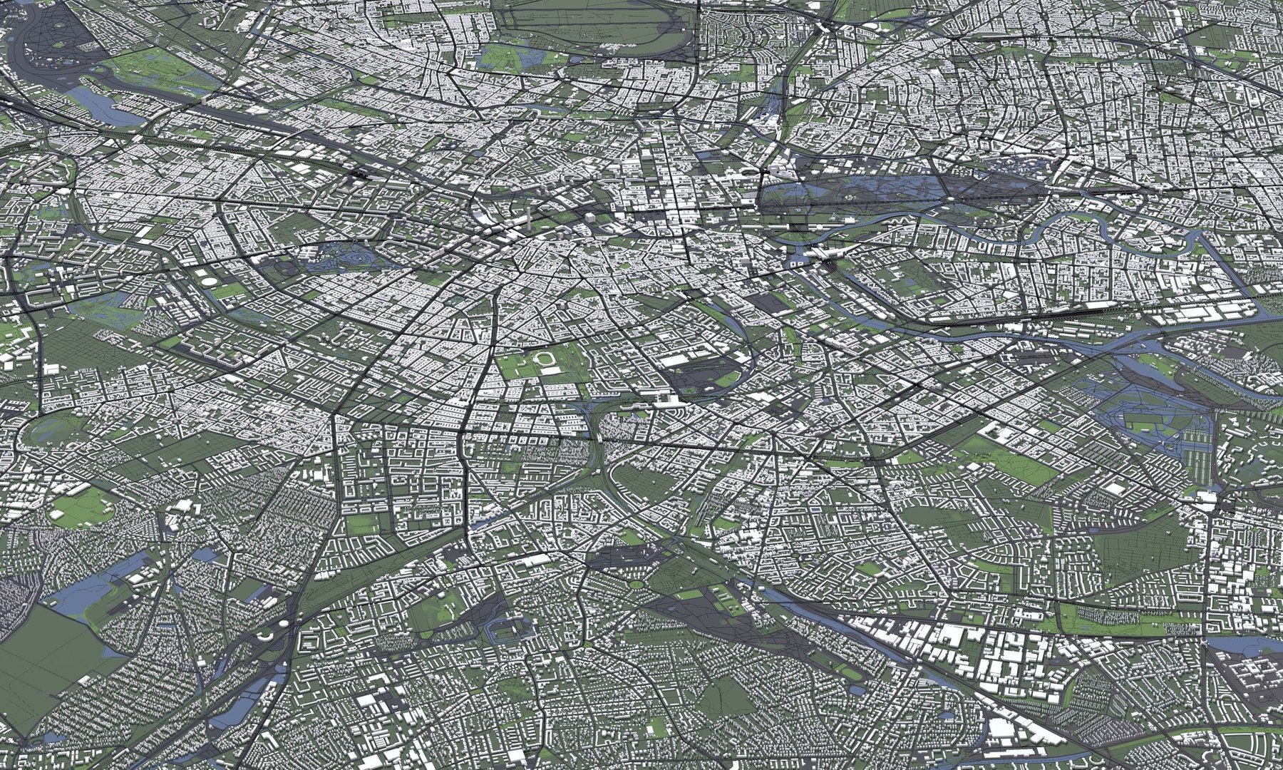 3D model Berlin Germany - city and mass buildings - TurboSquid 2084070