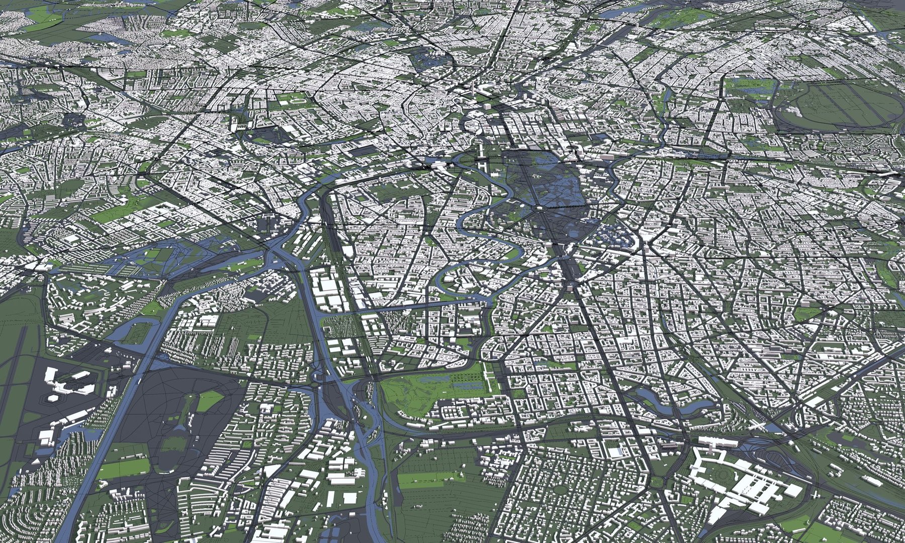 3D model Berlin Germany - city and mass buildings - TurboSquid 2084070