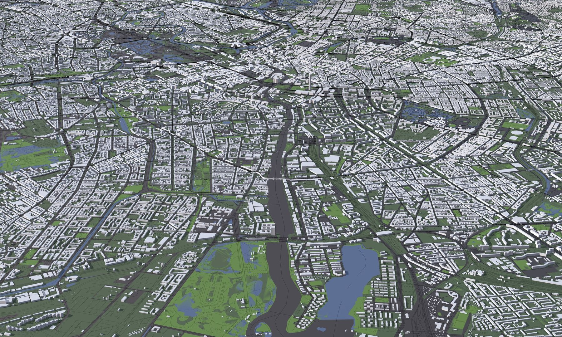 3D model Berlin Germany - city and mass buildings - TurboSquid 2084070
