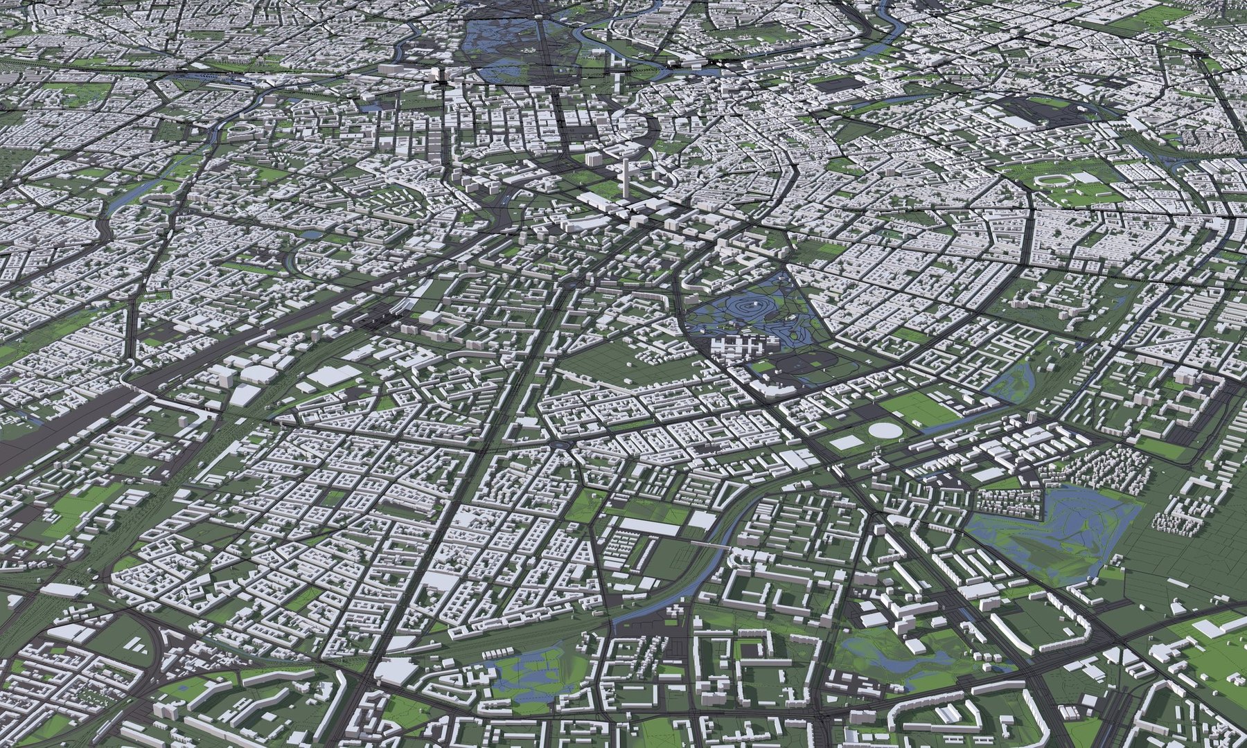 3D model Berlin Germany - city and mass buildings - TurboSquid 2084070