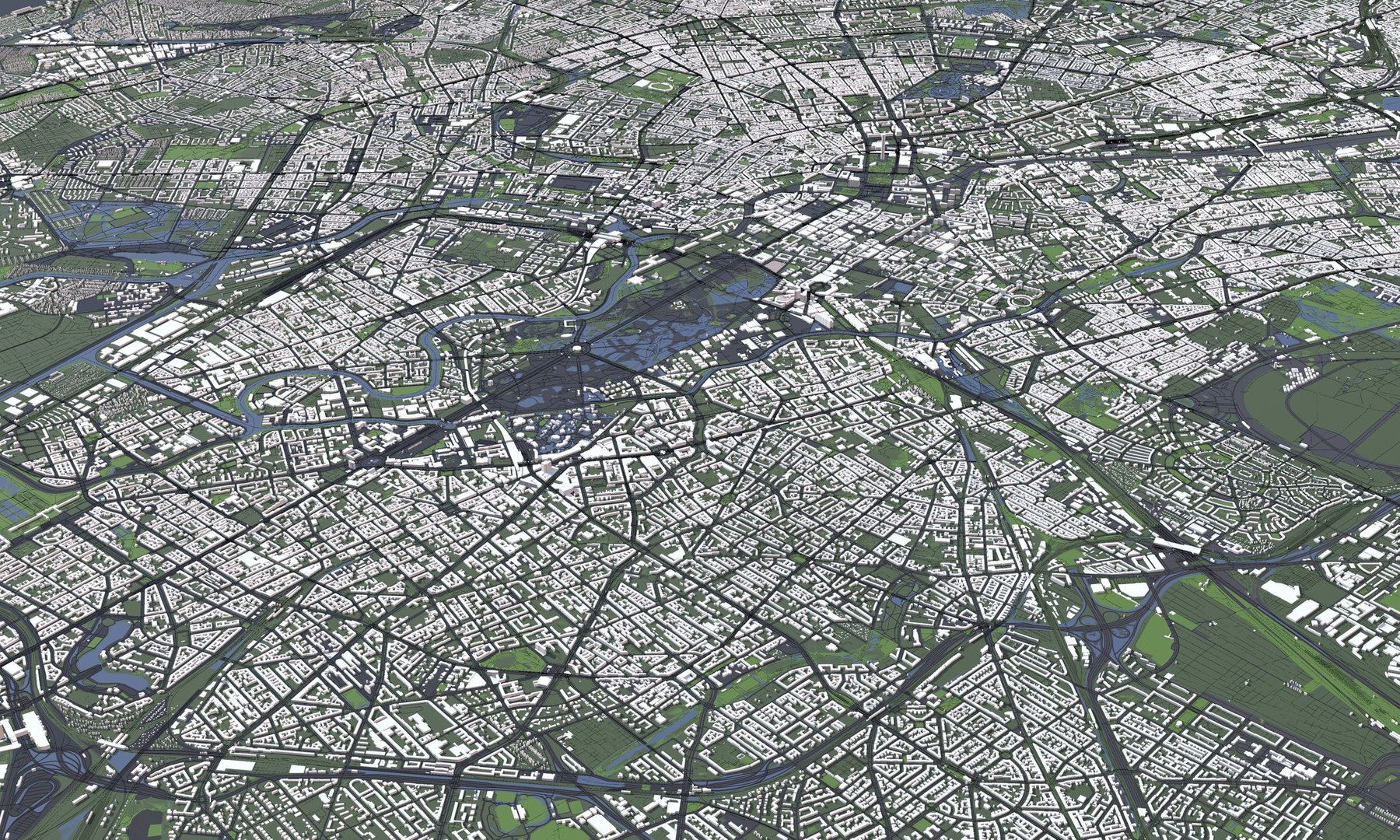 3D model Berlin Germany - city and mass buildings - TurboSquid 2084070