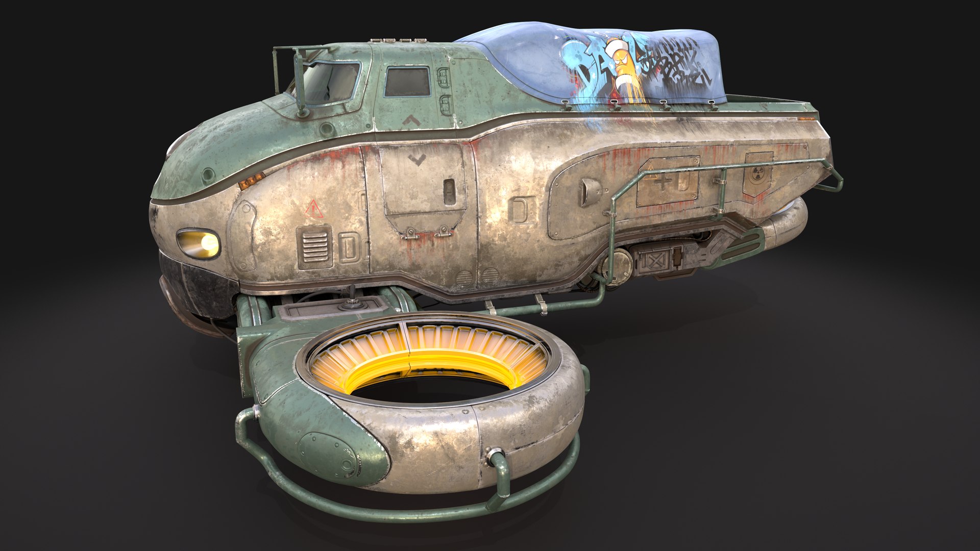 3D Model Sci-Fi Flying Hover Truck Space Fighter - TurboSquid 2351022