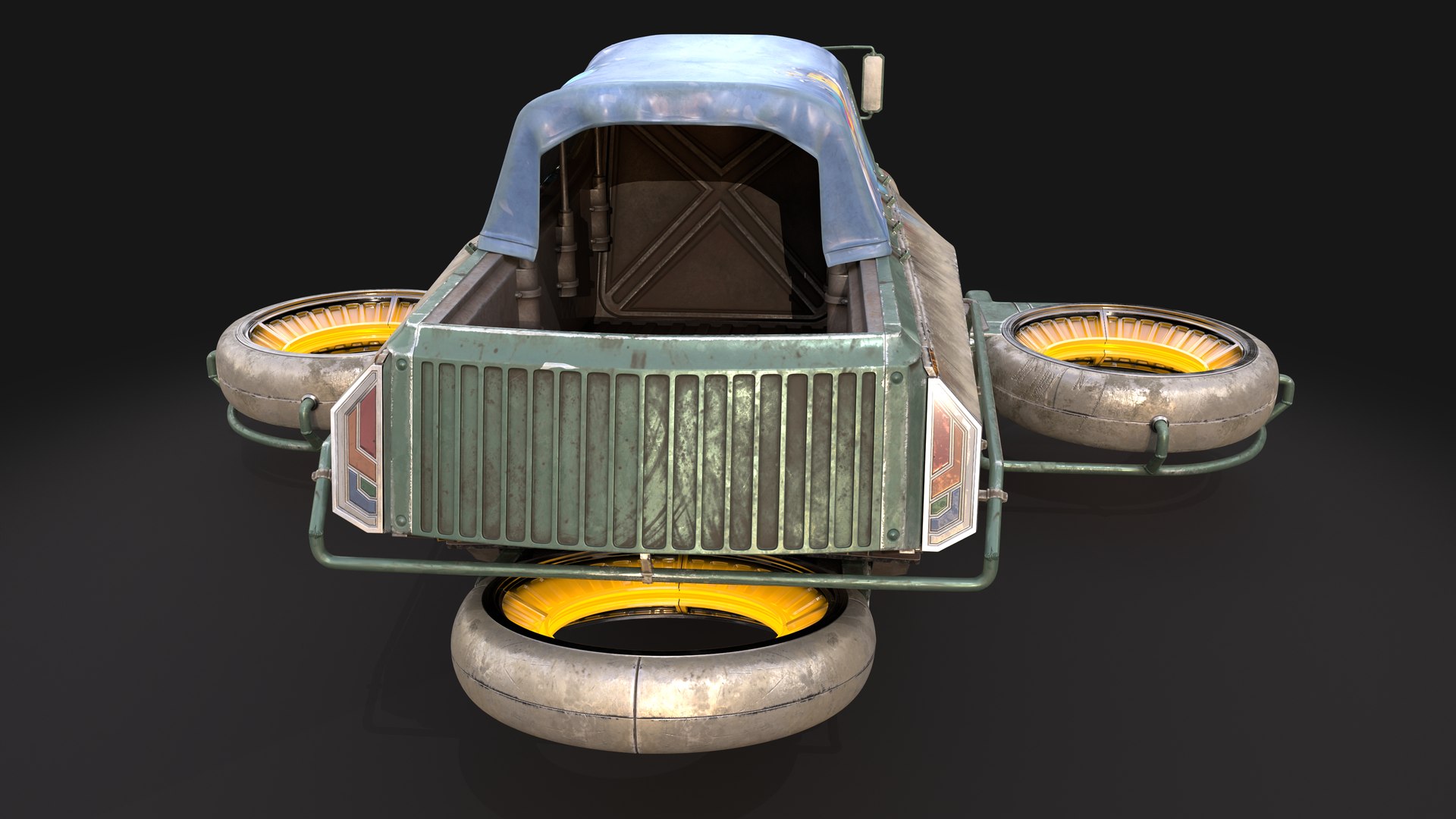 3D Model Sci-Fi Flying Hover Truck Space Fighter - TurboSquid 2351022