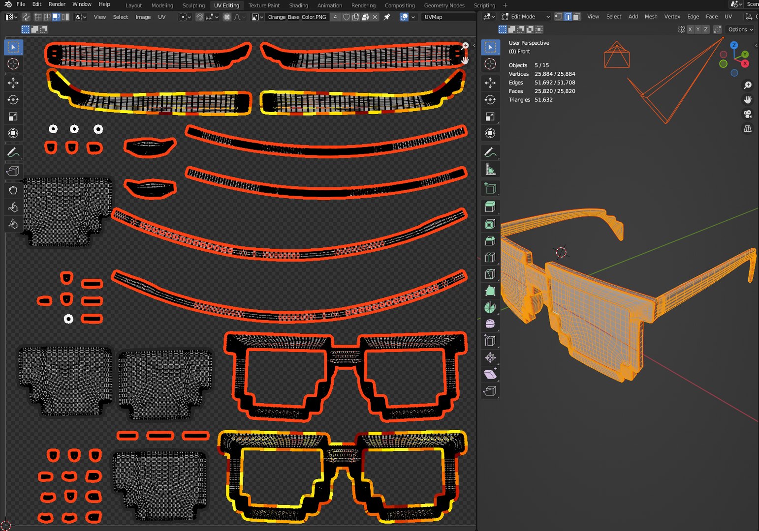 3D Pixel Style Sunglasses - TurboSquid 1960201