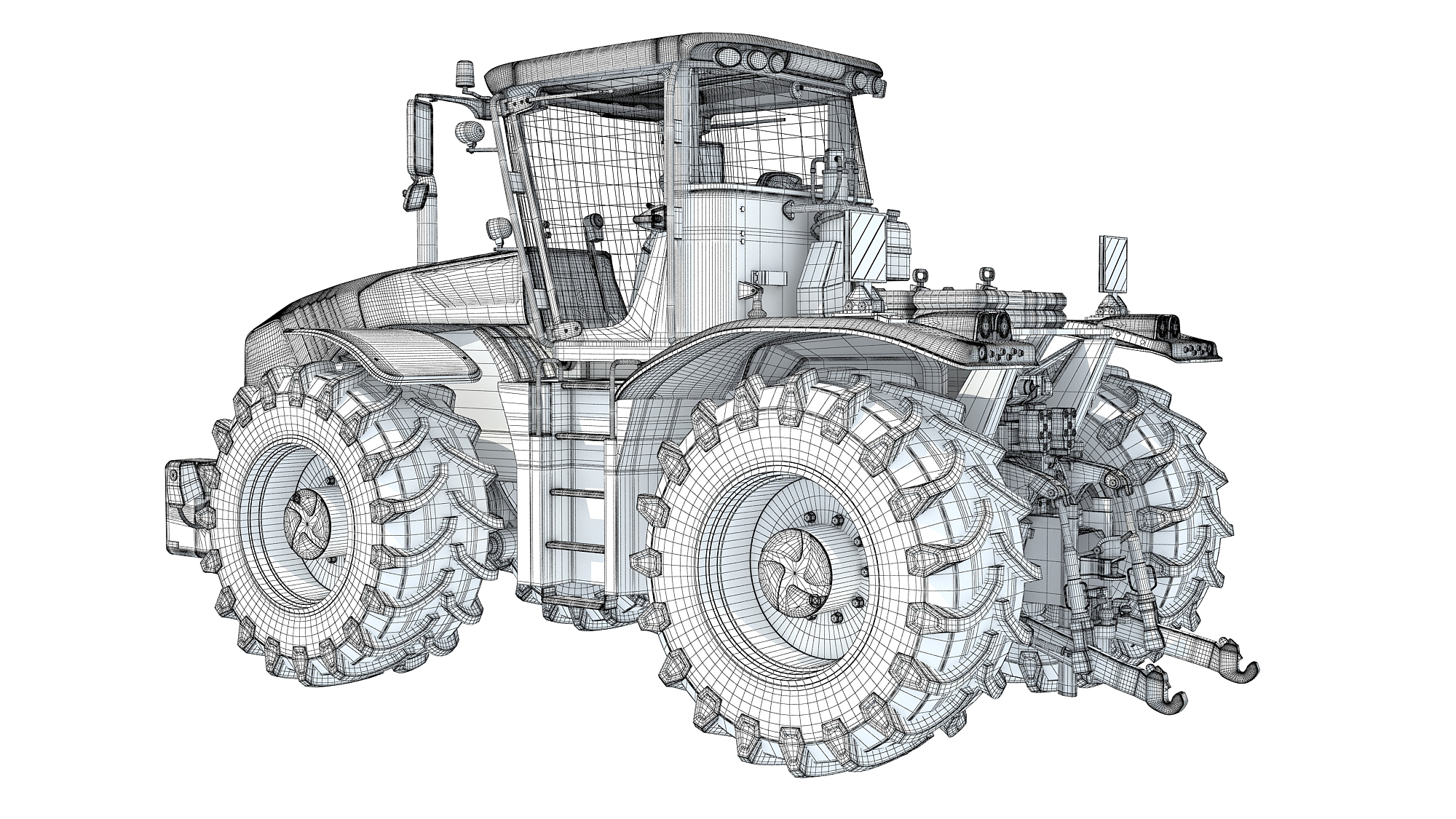 3D farm tractor model - TurboSquid 1703940