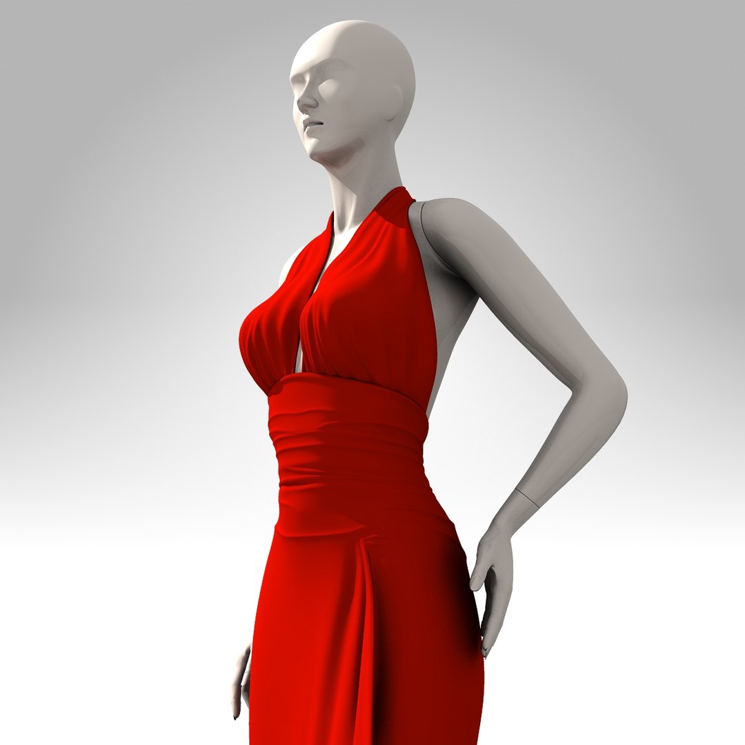 Woman Mannequin Dress 3d Obj