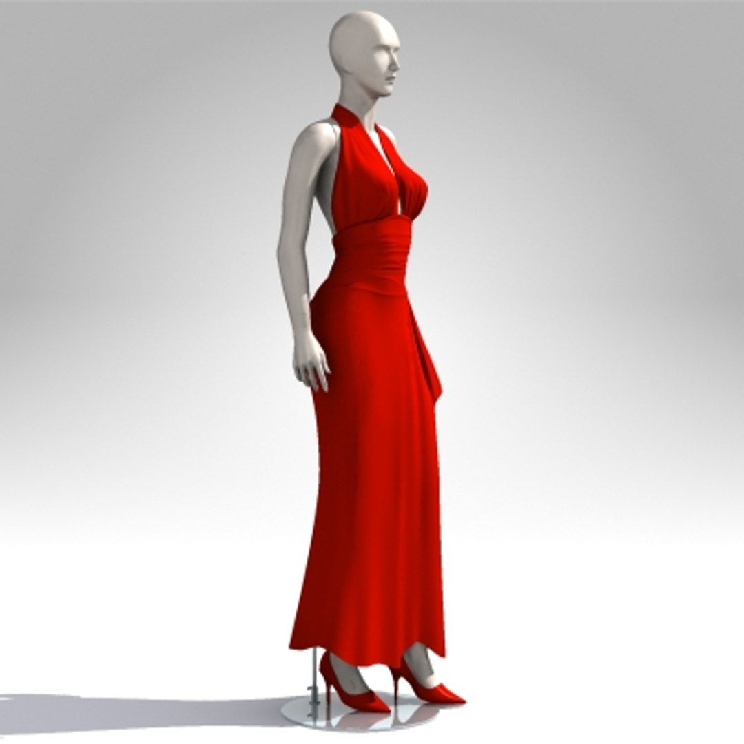 Woman Mannequin Dress 3d Obj