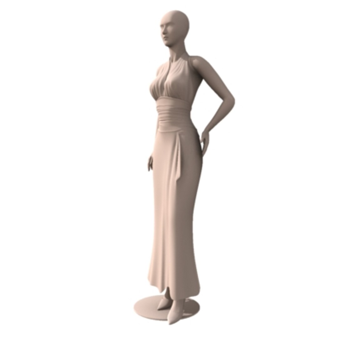 Woman Mannequin Dress 3d Obj