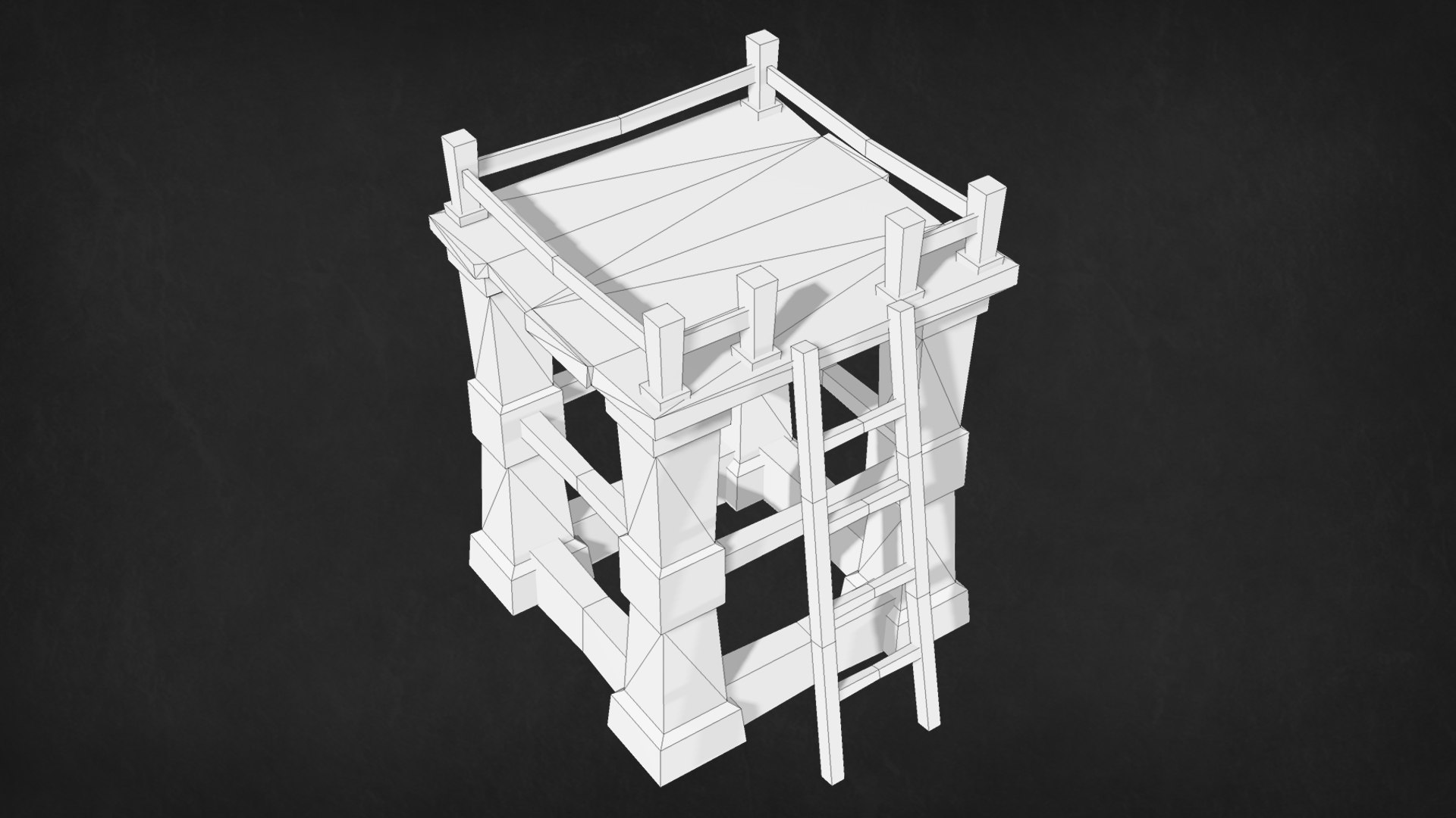 Wood Tower Lvl 4 3d Model