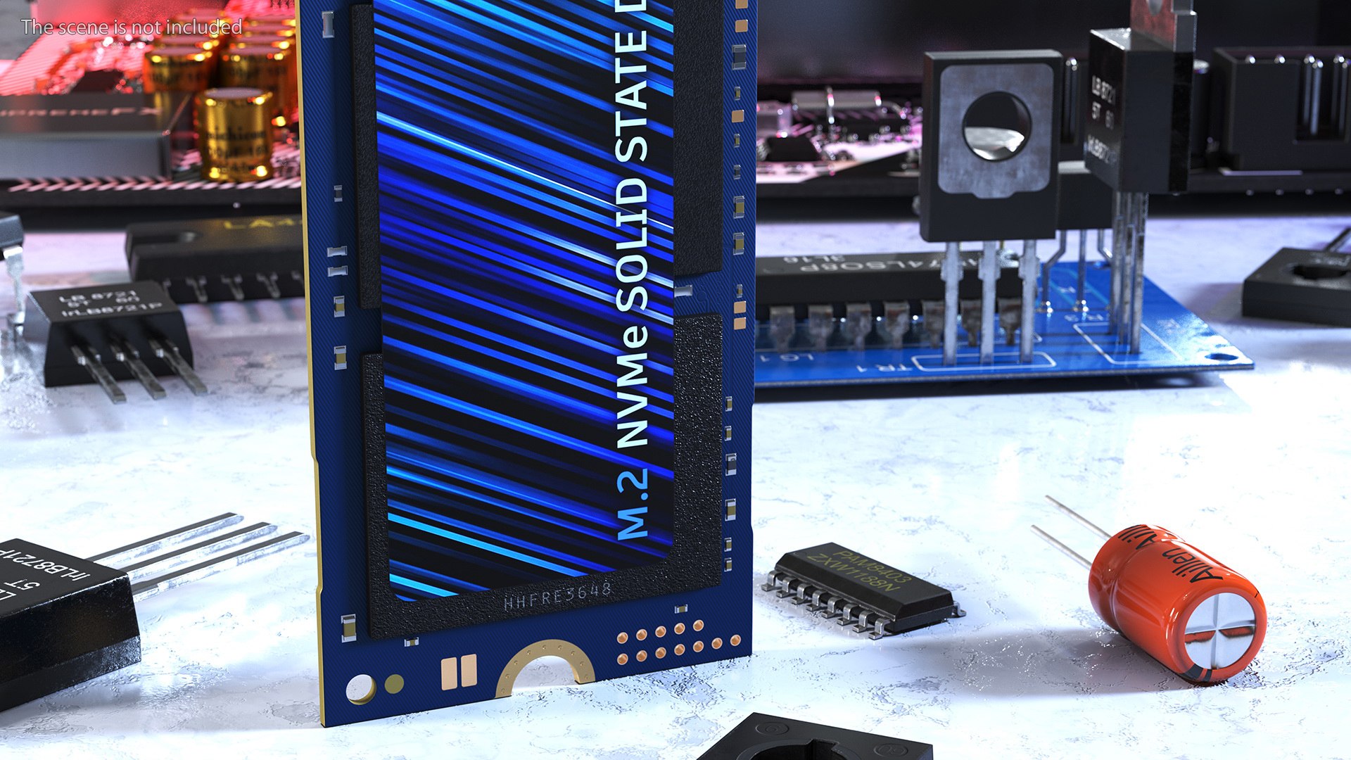 3D Model M2 NVMe SSD Blue 2 TB - TurboSquid 2145966