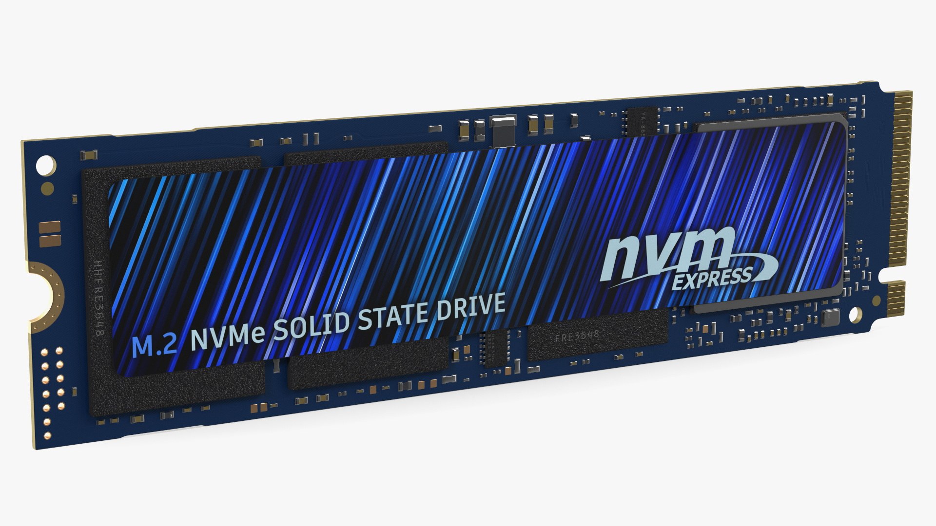 3D Model M2 NVMe SSD Blue 2 TB - TurboSquid 2145966