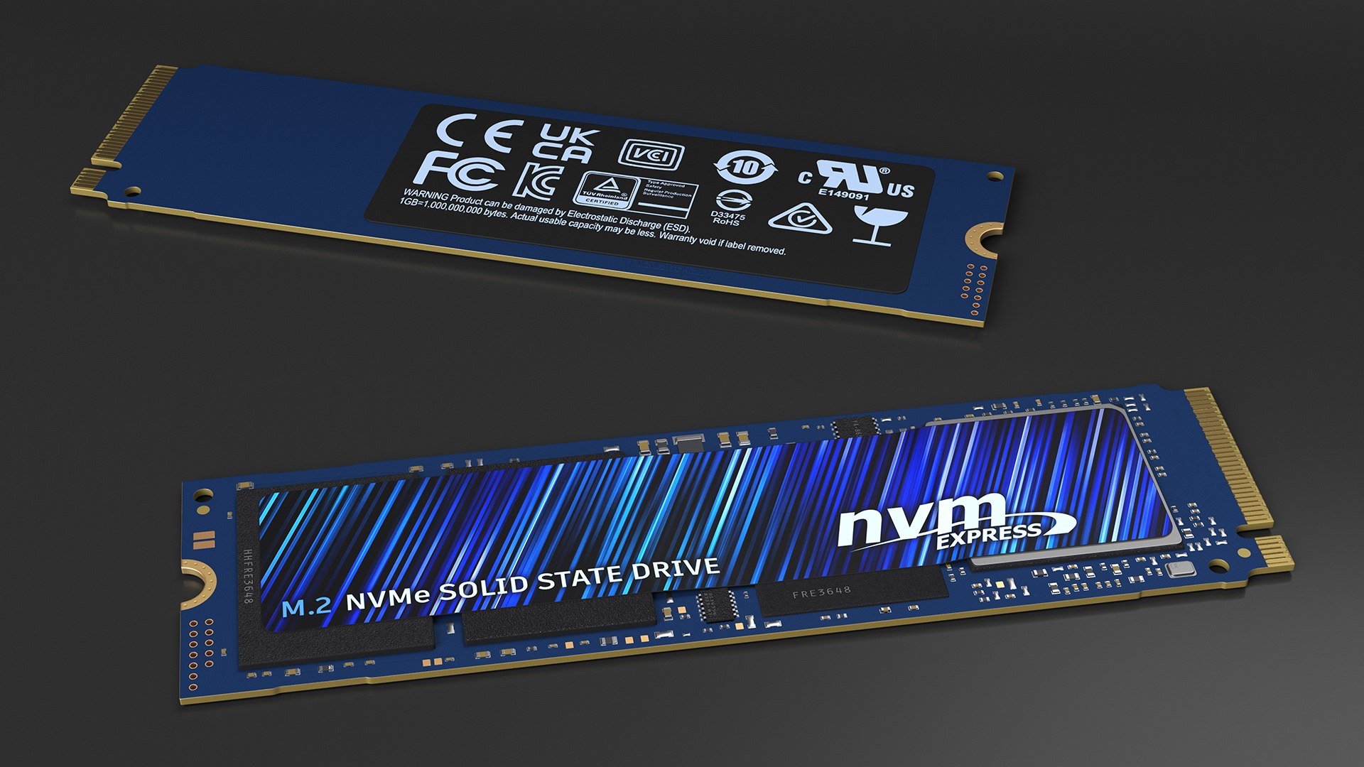 3D Model M2 NVMe SSD Blue 2 TB - TurboSquid 2145966