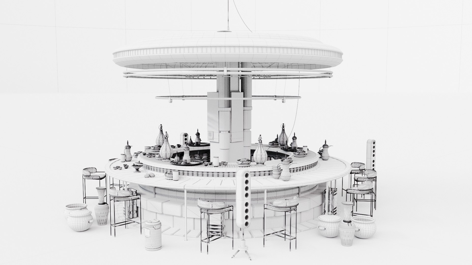 SciFi Bar Futuristic 3D - TurboSquid 2222680