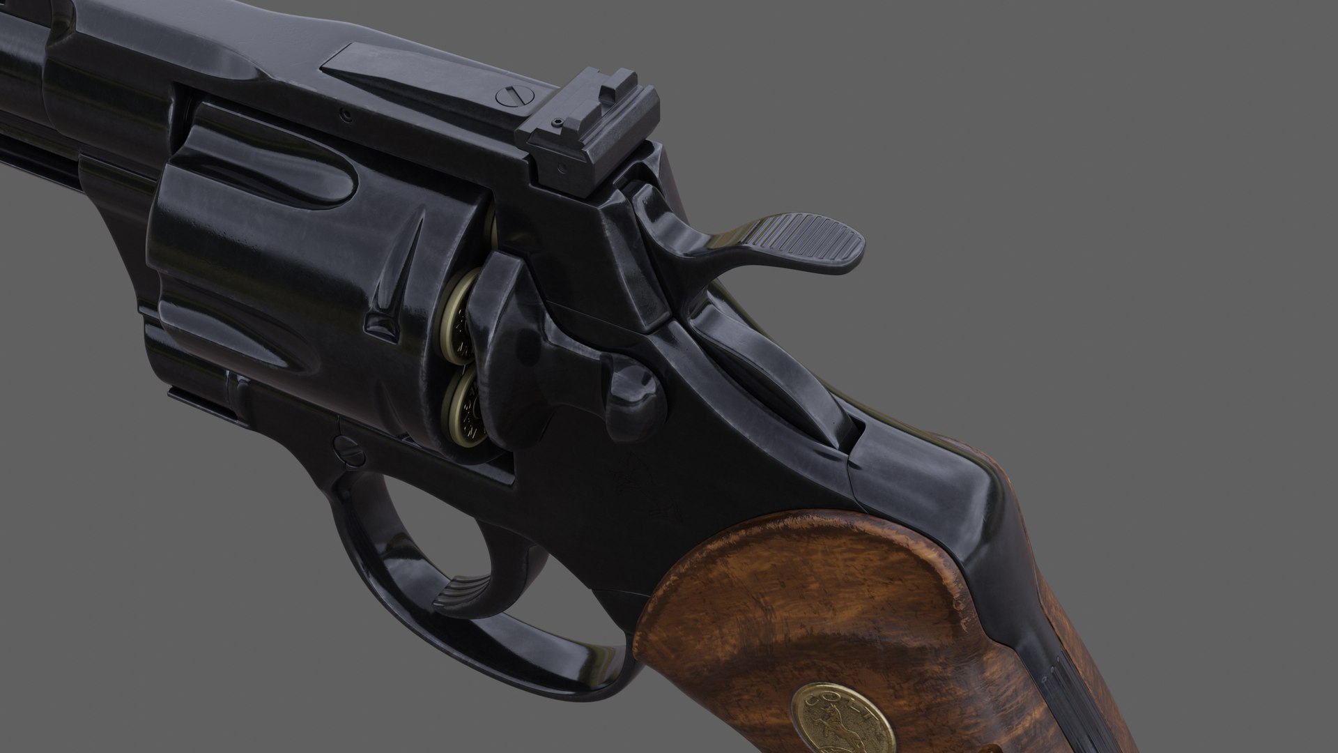 Colt Python 357 4 Inch Black 3D - TurboSquid 2035881