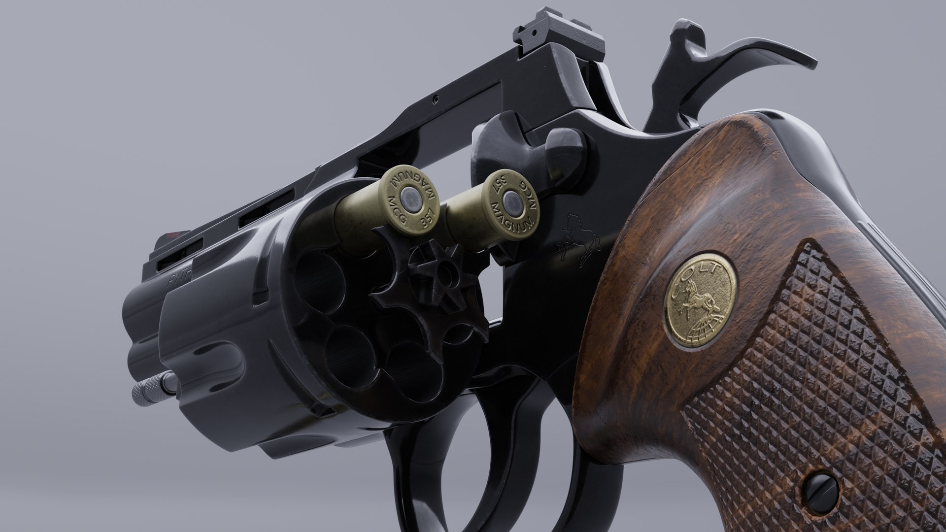 Colt Python 357 4 Inch Black 3D - TurboSquid 2035881