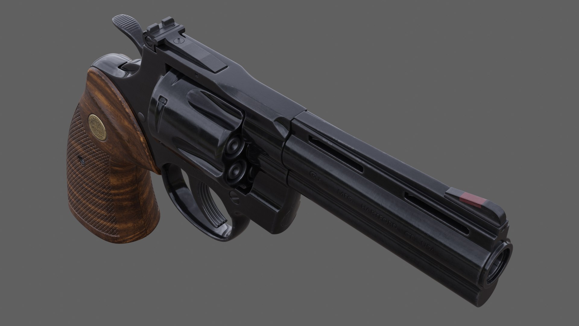 Colt Python 357 4 Inch Black 3D - TurboSquid 2035881