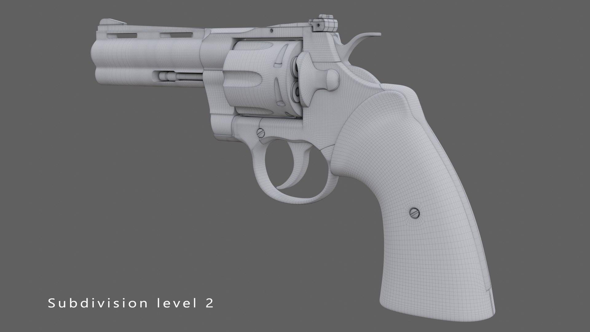 Colt python 357 4 inch black 3D - TurboSquid 2035881