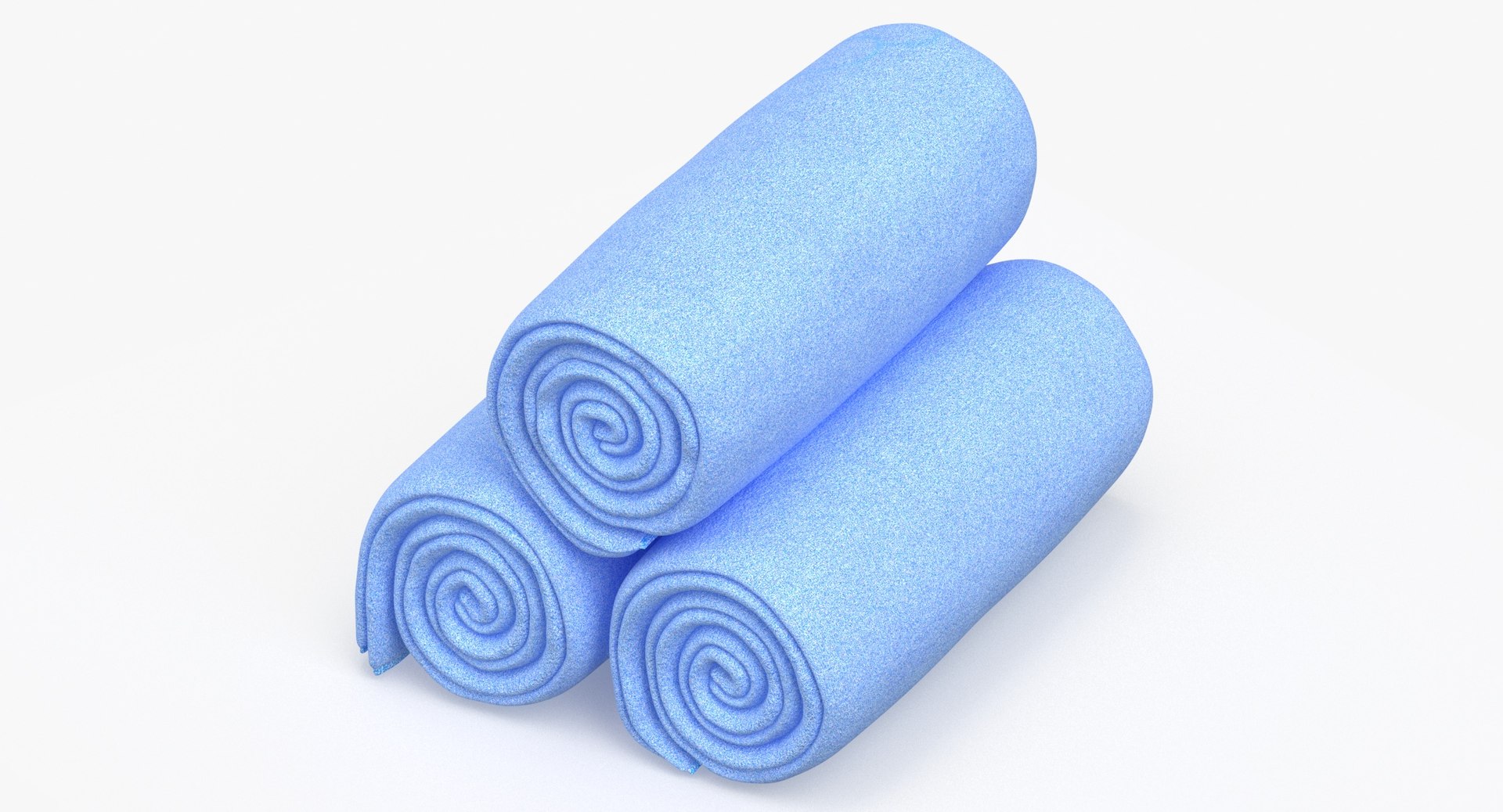Prop 21 Rolled Towels Blue Three 3D Model - TurboSquid 2146804