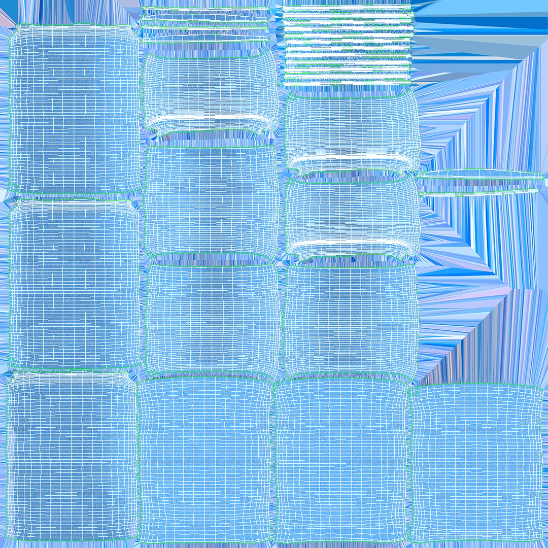 Prop 21 Rolled Towels Blue Three 3D Model - TurboSquid 2146804