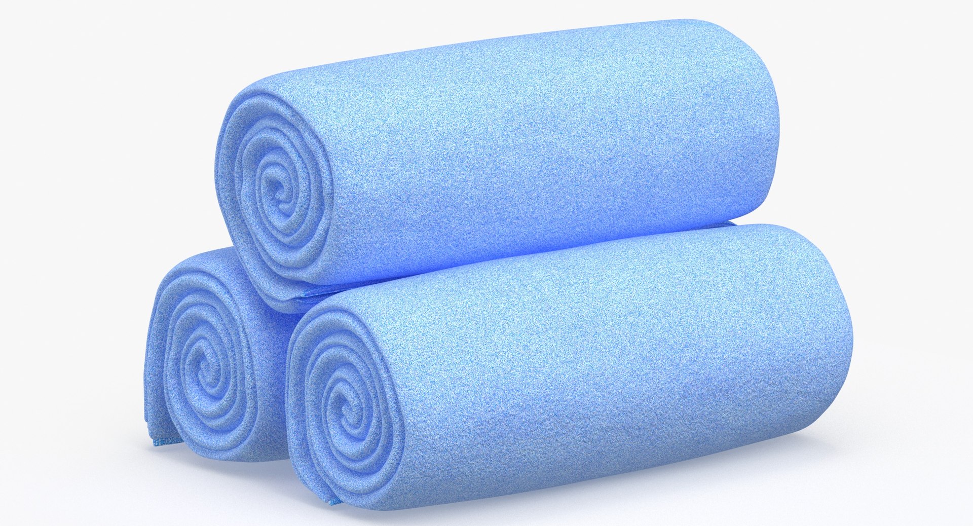 Prop 21 Rolled Towels Blue Three 3D Model - TurboSquid 2146804