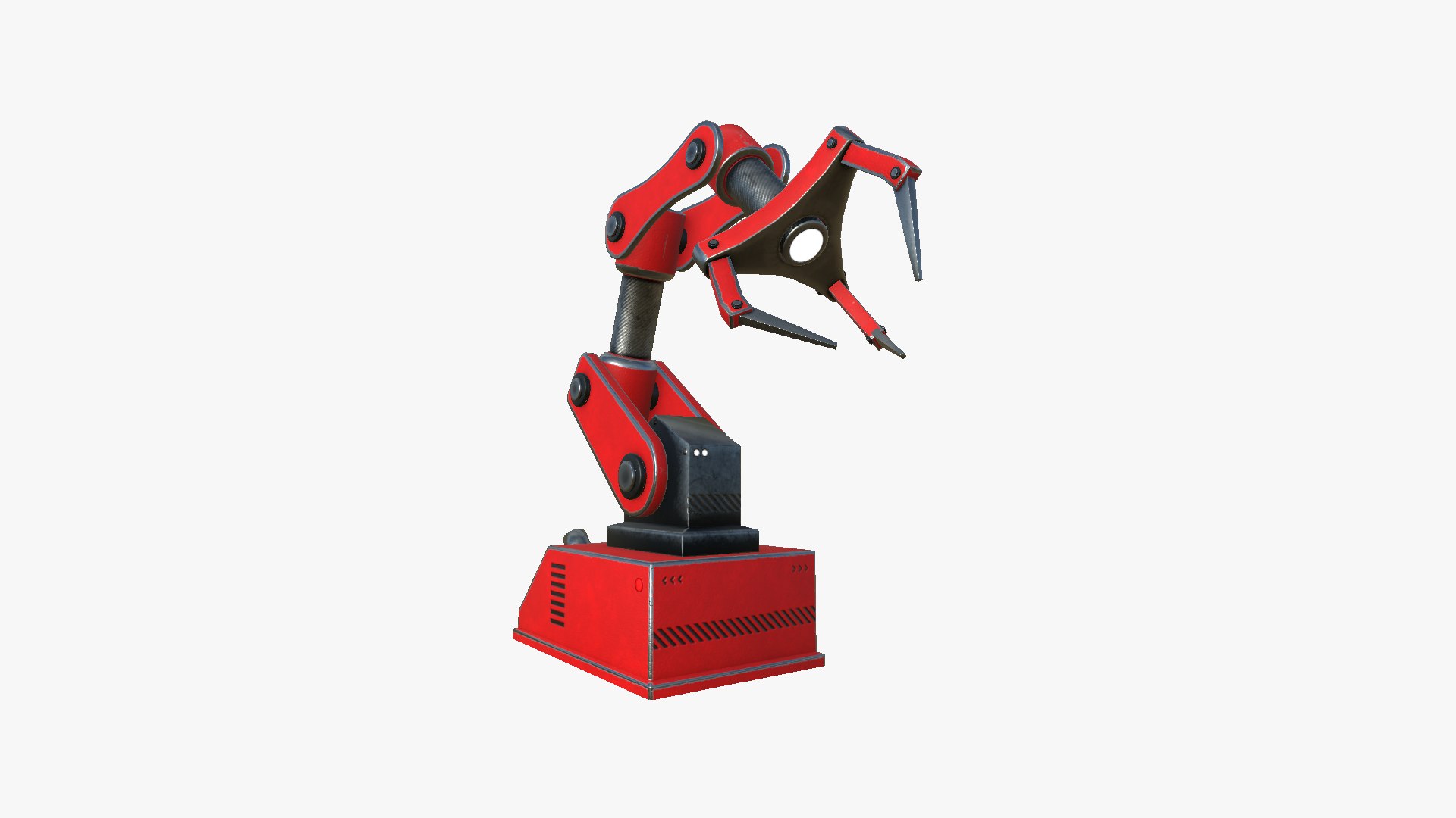 Robotic Hand A04 Red - Machinery Industrial Design 3D model ...