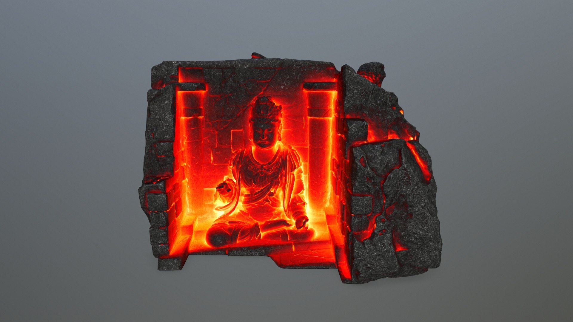 3D Buda Temple - TurboSquid 1589331