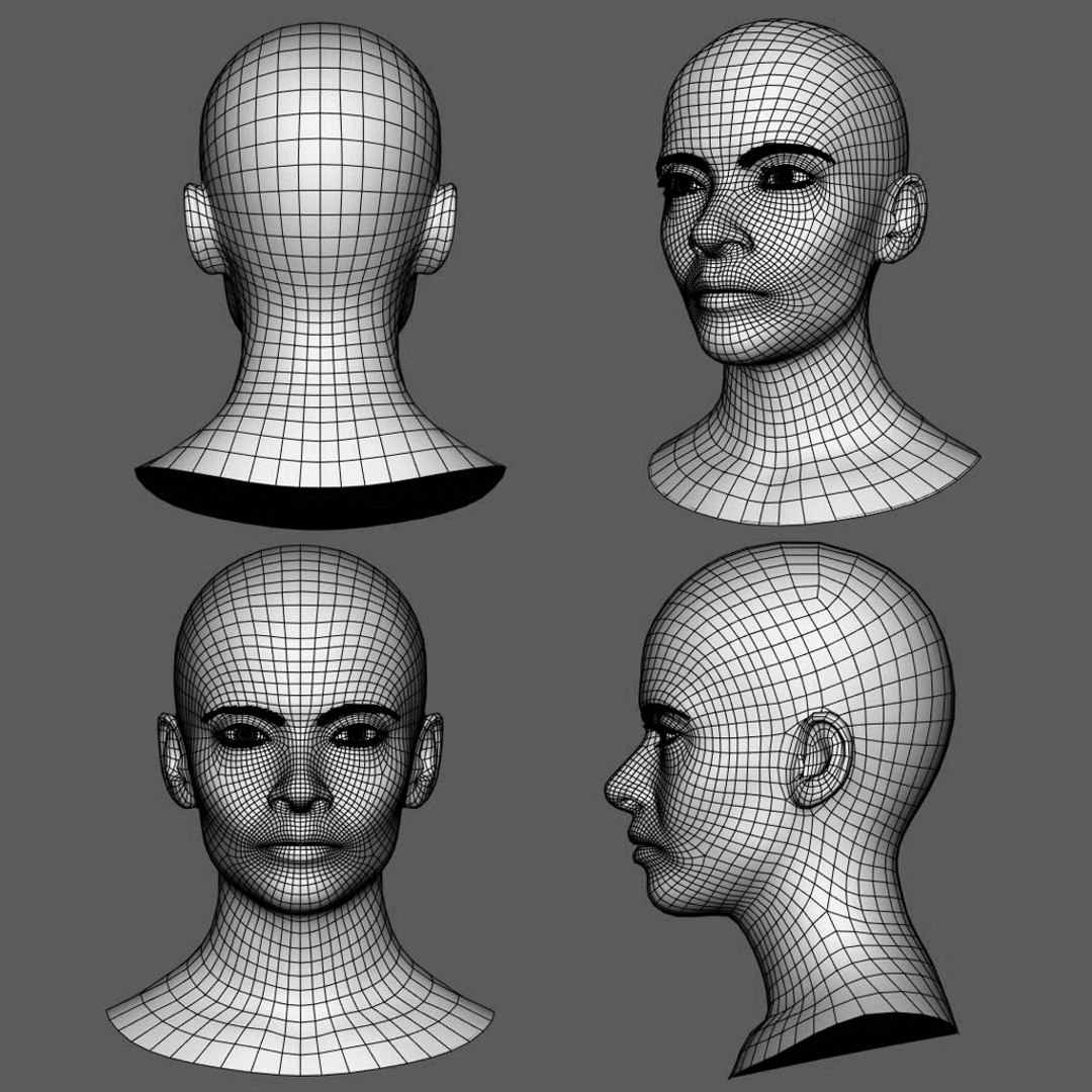 3D female head 37 facial expression - TurboSquid 1401490