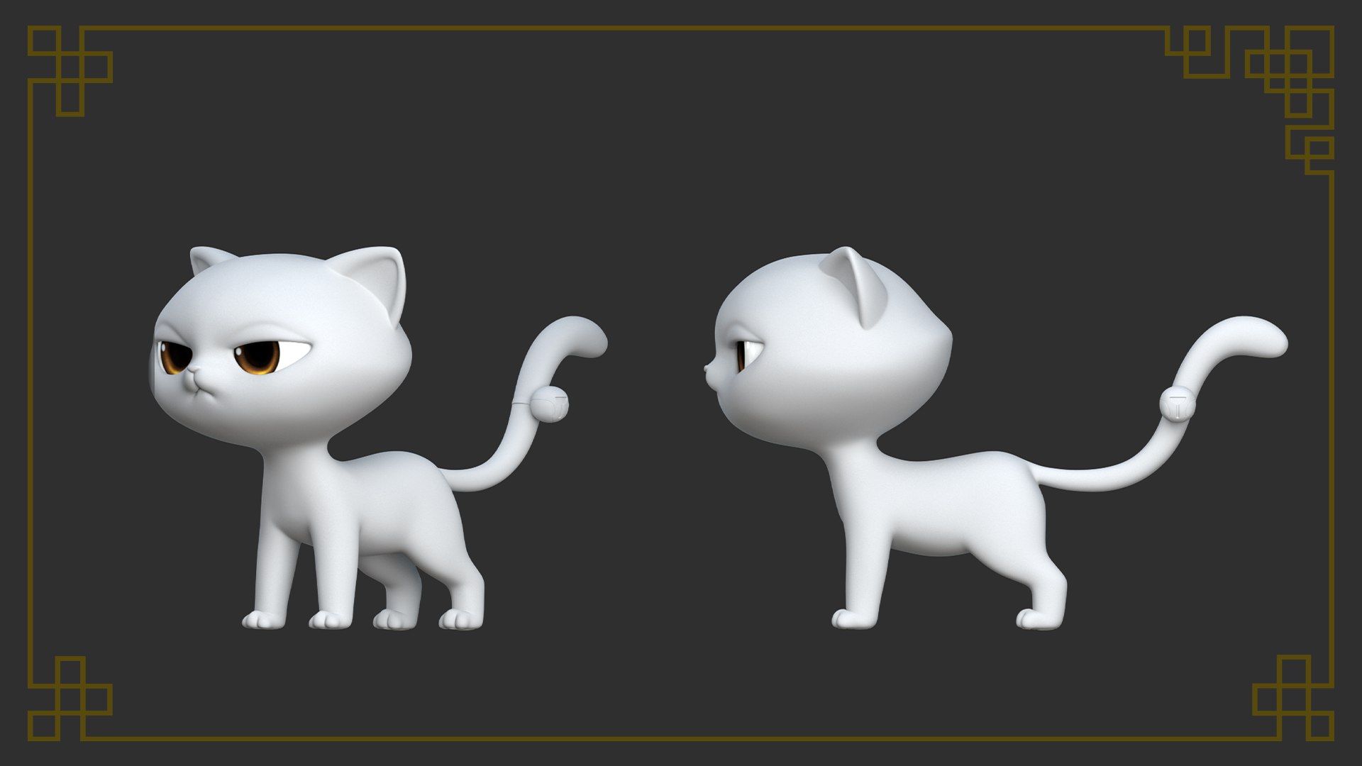 3D Model Cartoon Cat - TurboSquid 2133485
