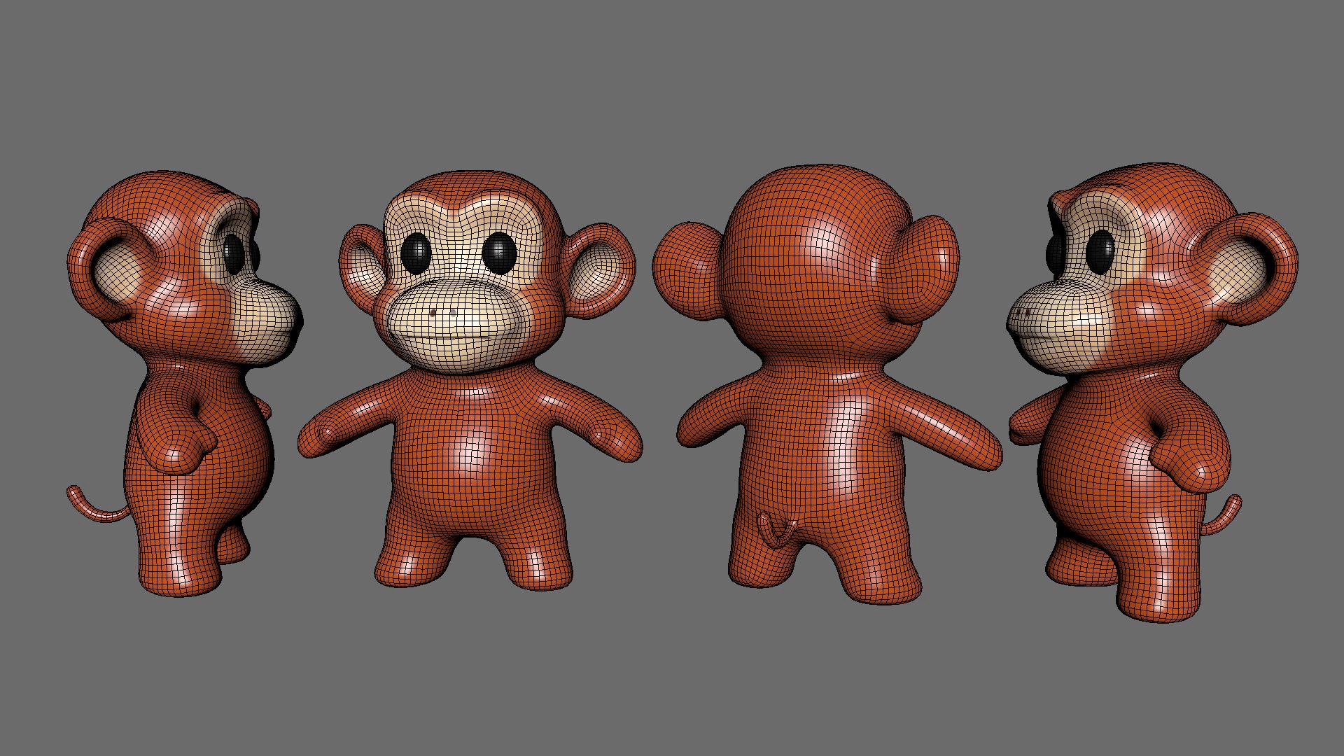 Little Animal Baby - Monkey Cute - Animated Model - TurboSquid 2282564