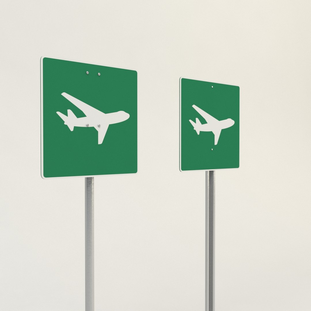3d model flying aircraft signs