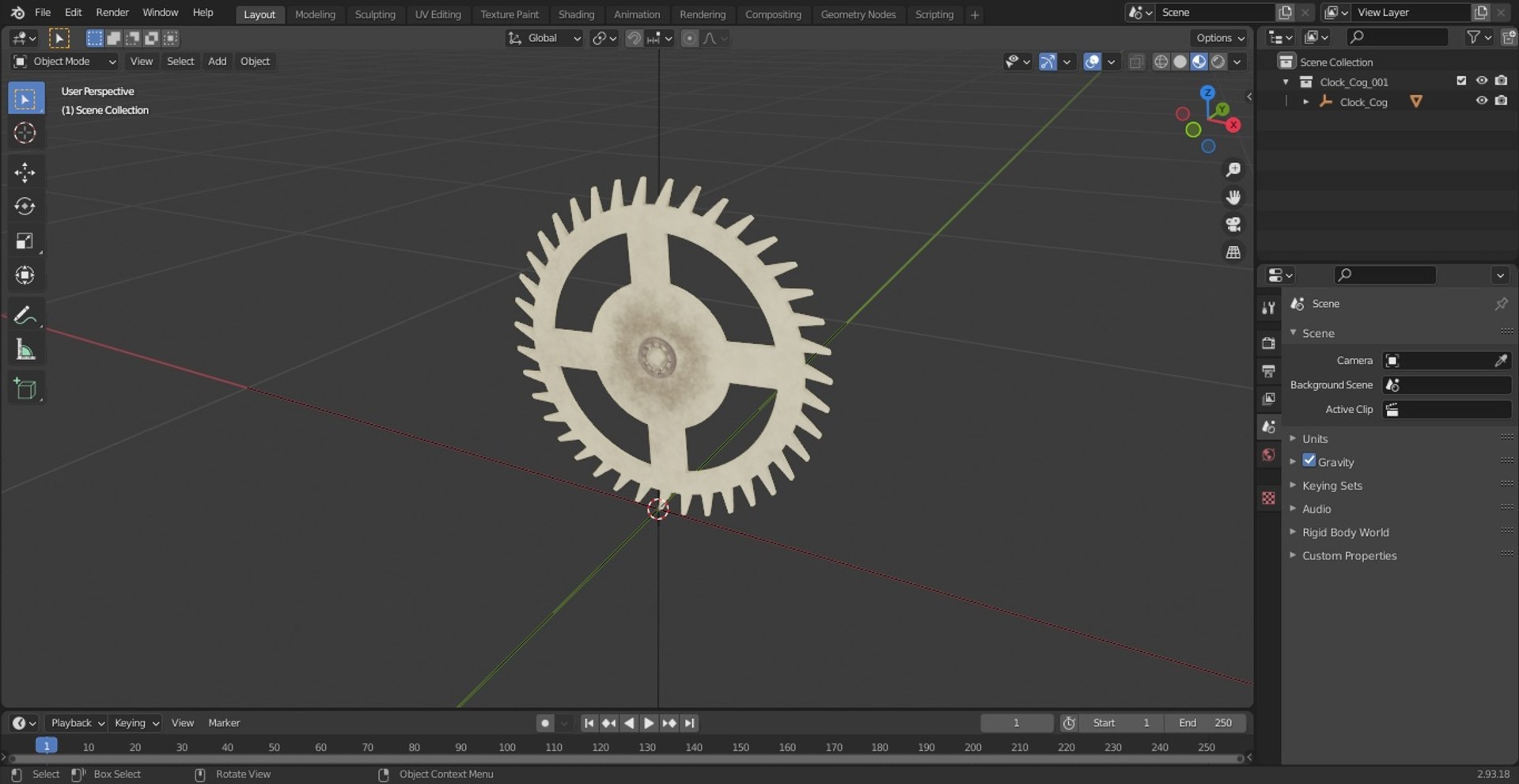 3D Clock Cog - TurboSquid 2158963