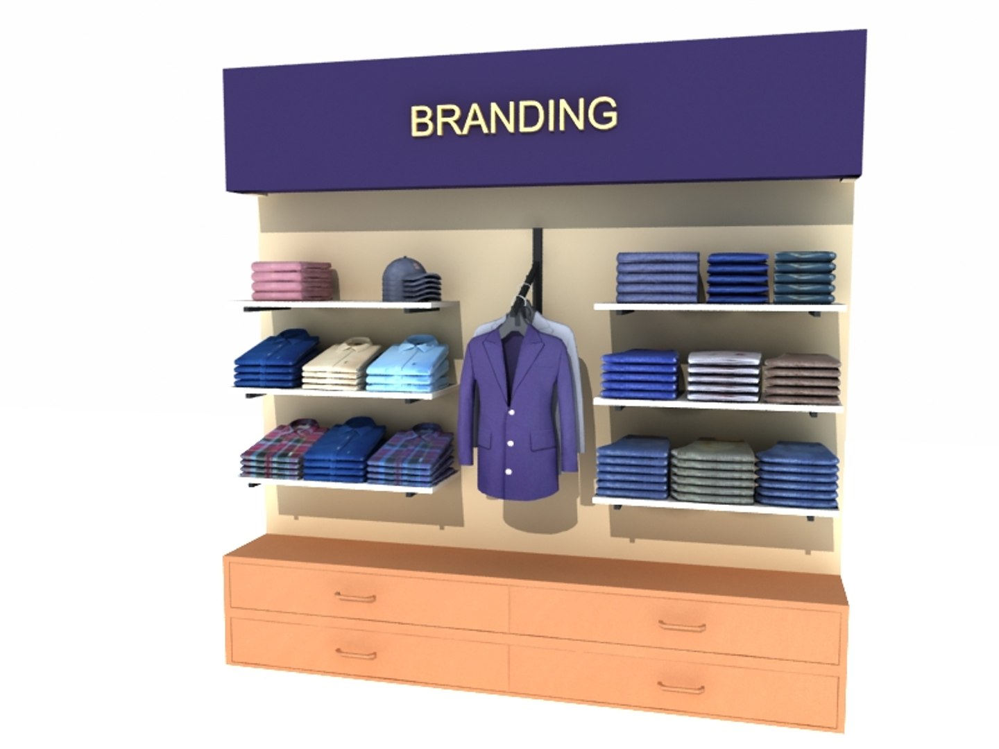 3d Model Fashion Display Units 20