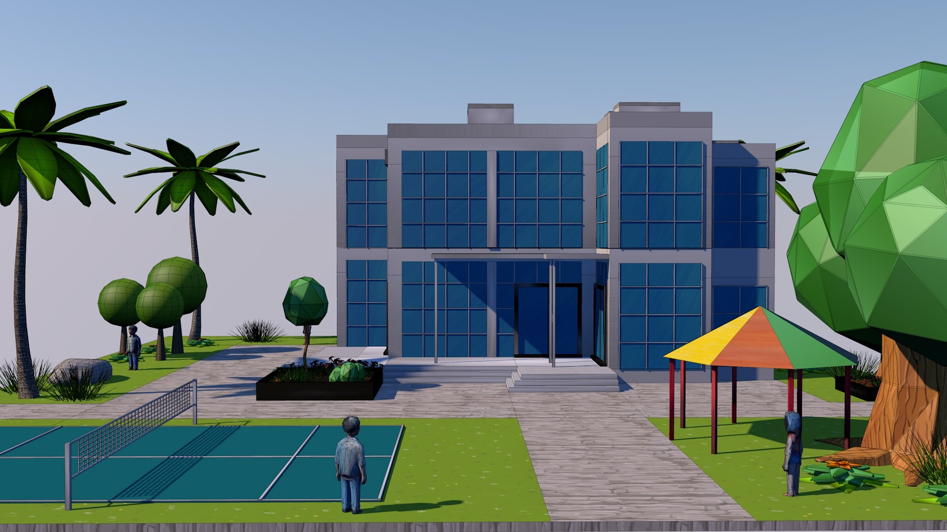 3D Low Poly School 3D Model Cartoon Style Model - TurboSquid 2282412