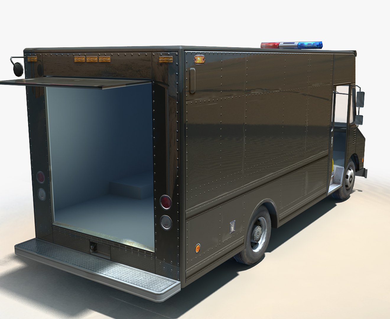 3D Step Van Unlettered Police Swat - TurboSquid 1355435