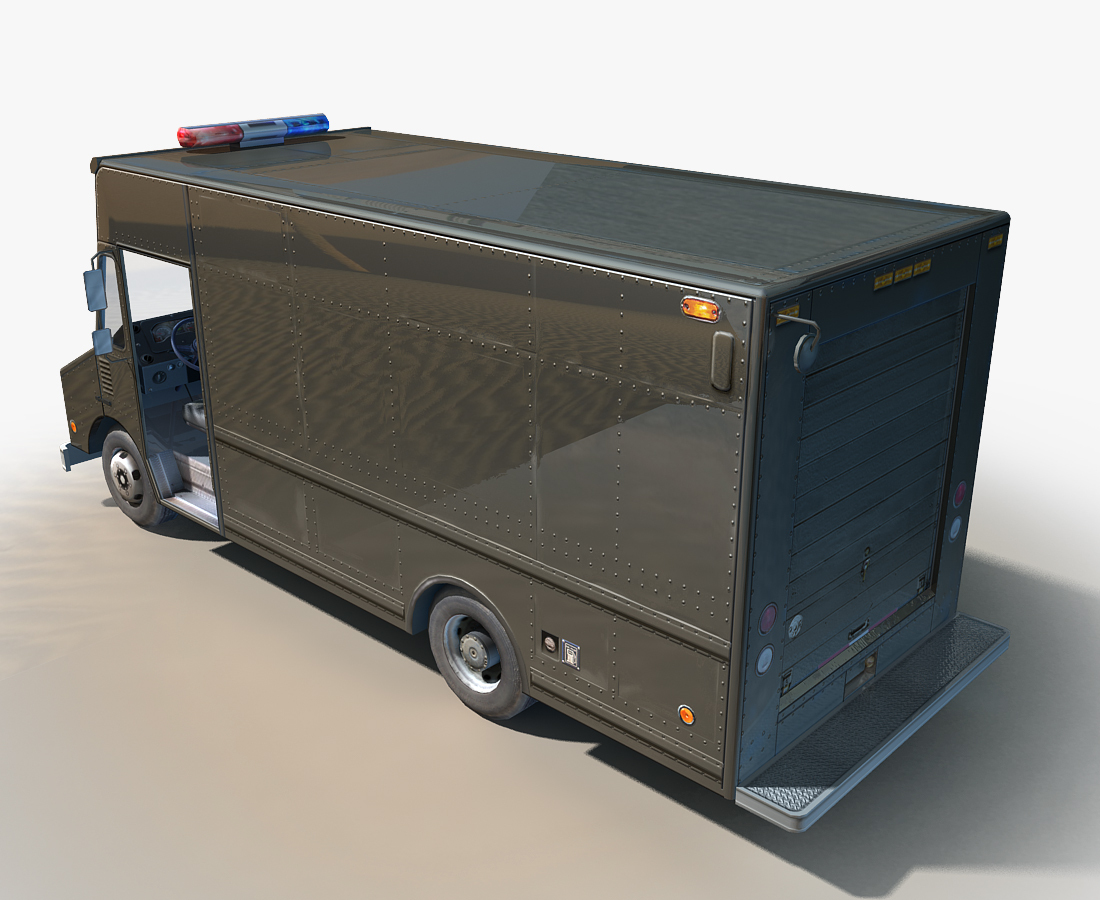 3D step van unlettered police swat - TurboSquid 1355435