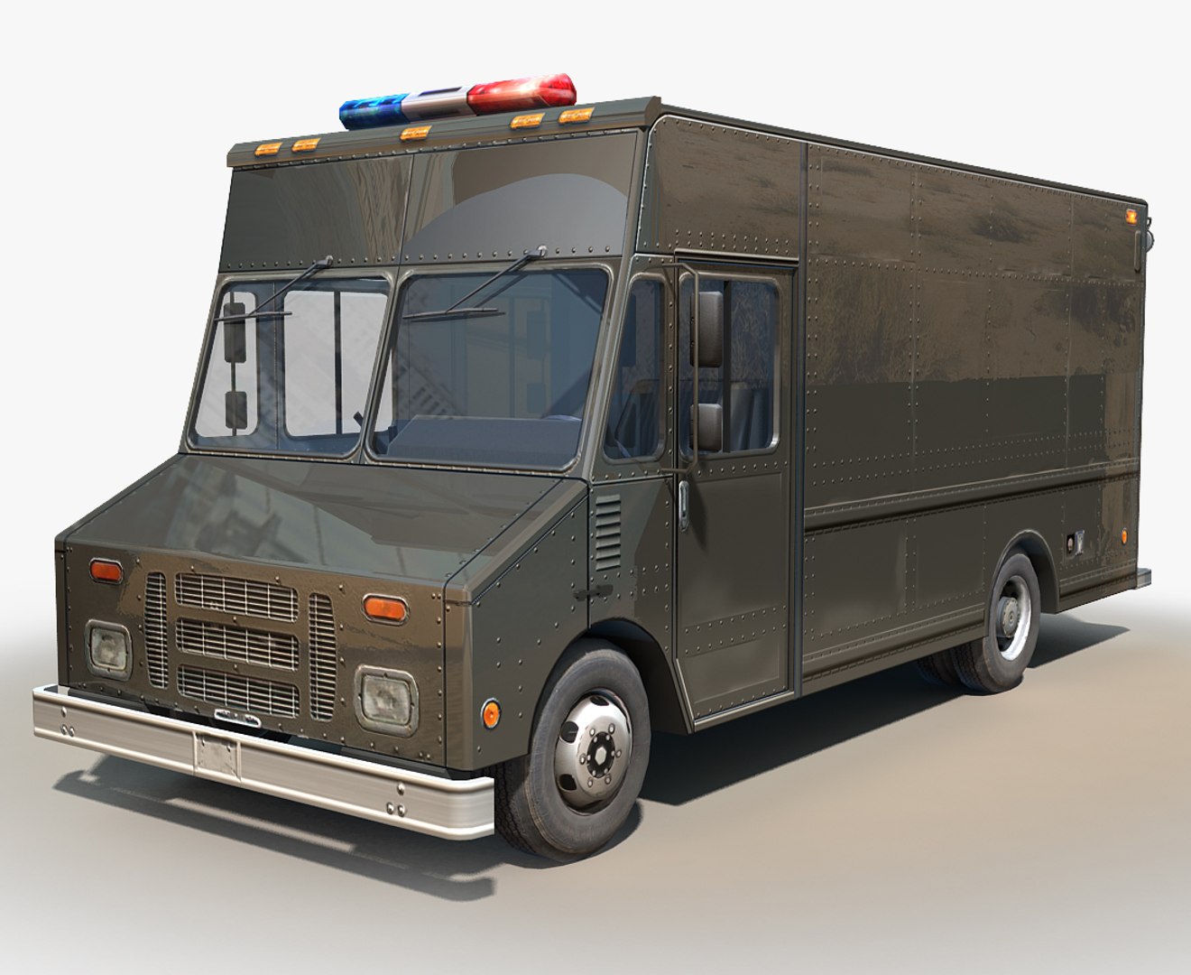 3D Step Van Unlettered Police Swat - TurboSquid 1355435