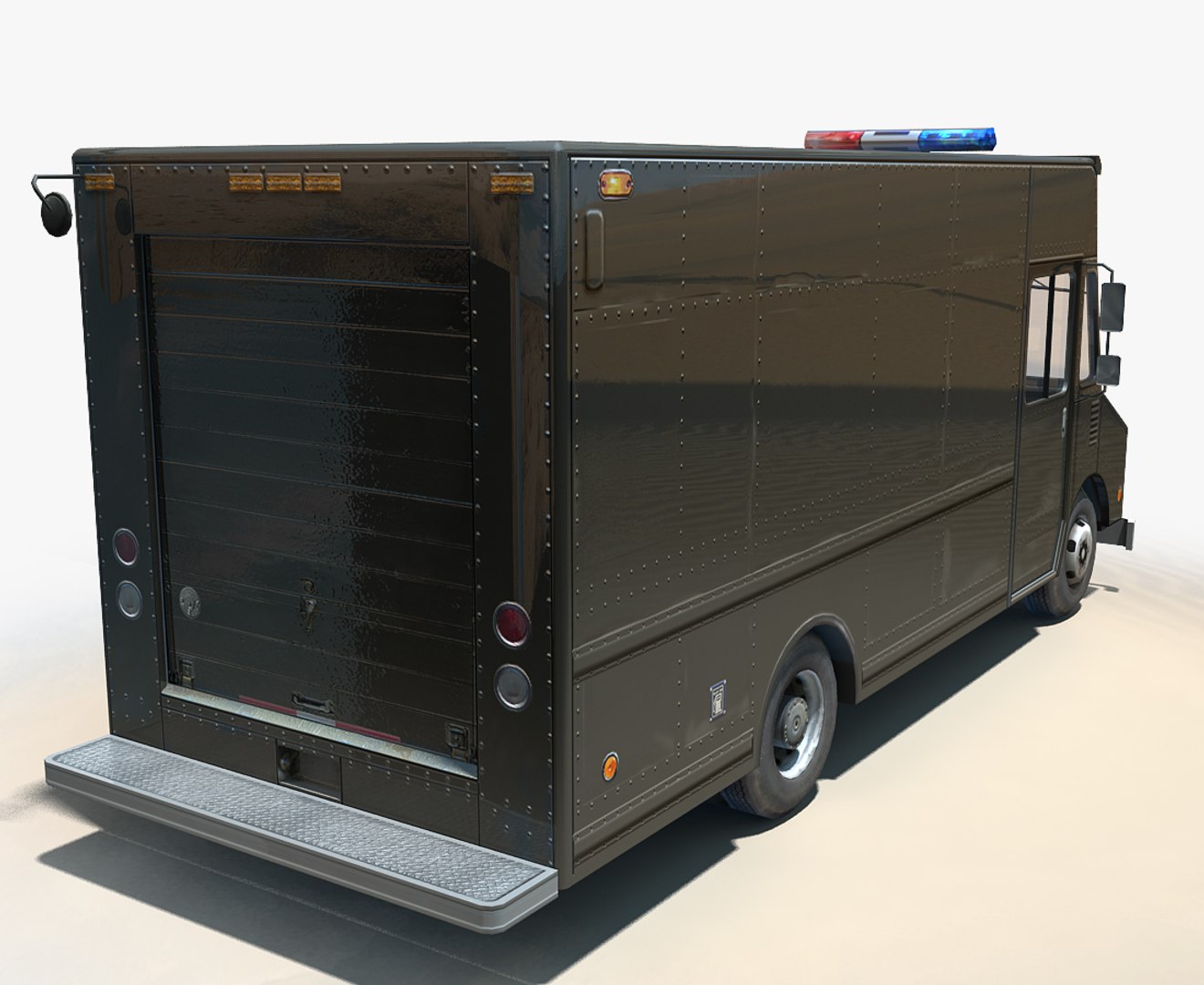 3D Step Van Unlettered Police Swat - TurboSquid 1355435
