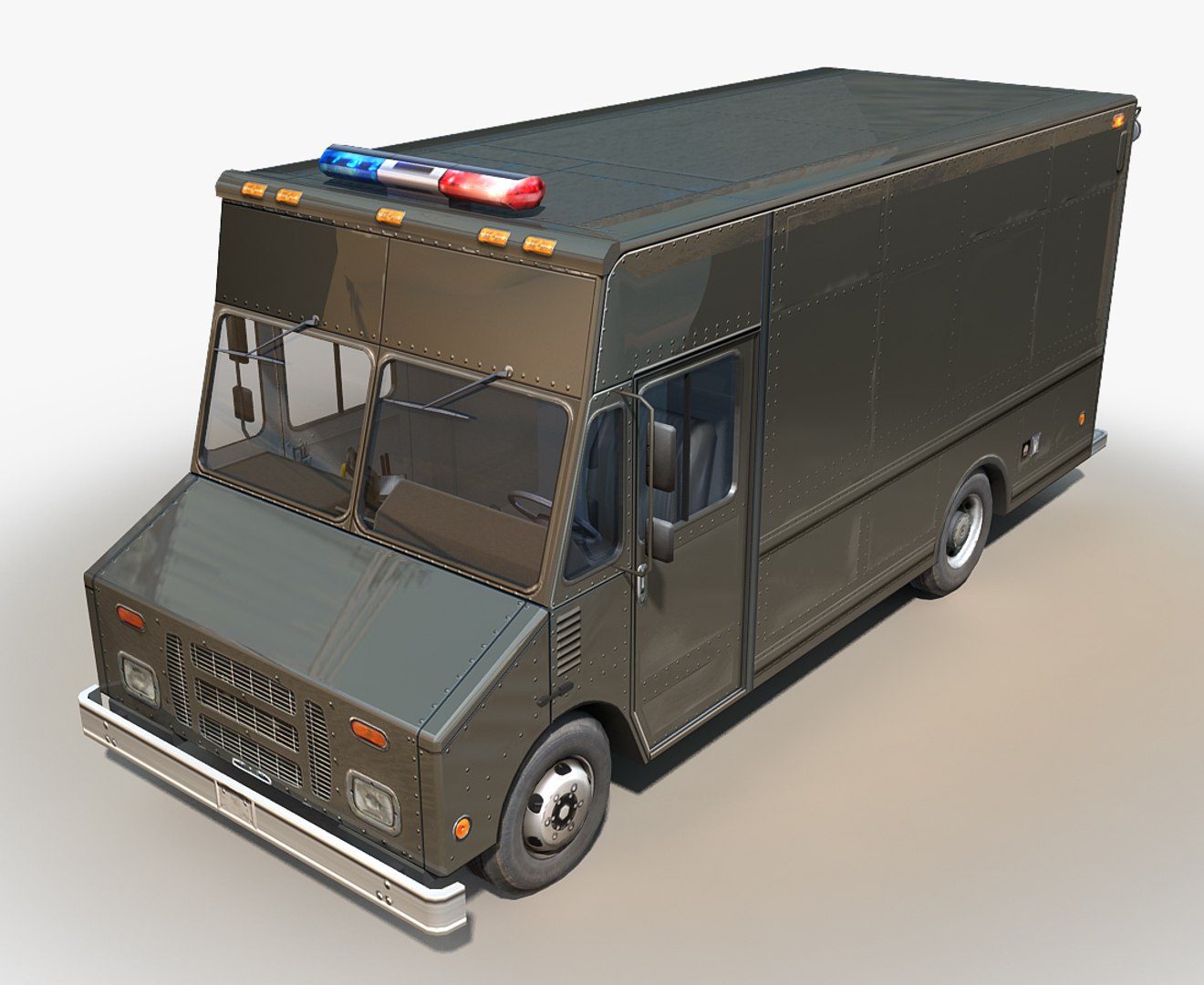 3D Step Van Unlettered Police Swat - TurboSquid 1355435