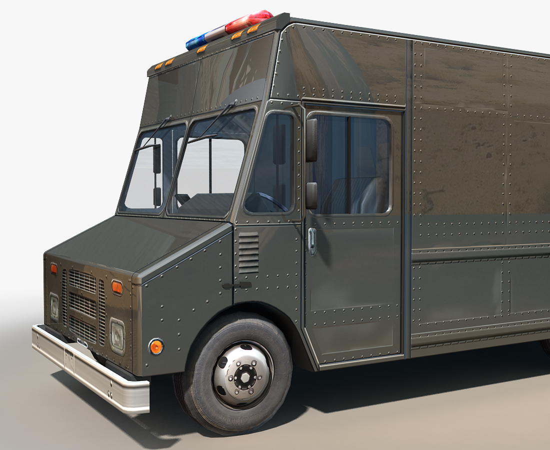 3D step van unlettered police swat - TurboSquid 1355435