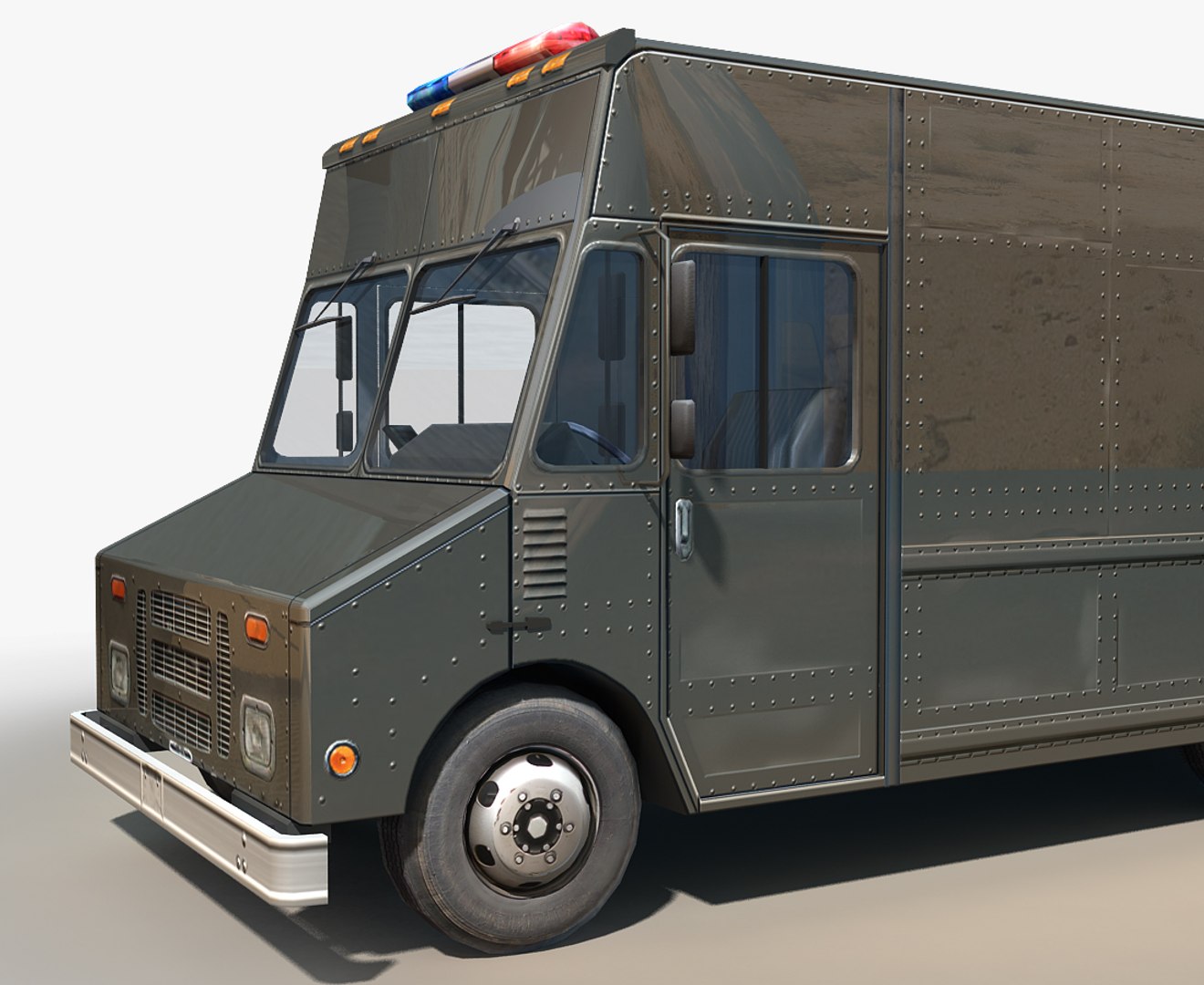 3D Step Van Unlettered Police Swat - TurboSquid 1355435