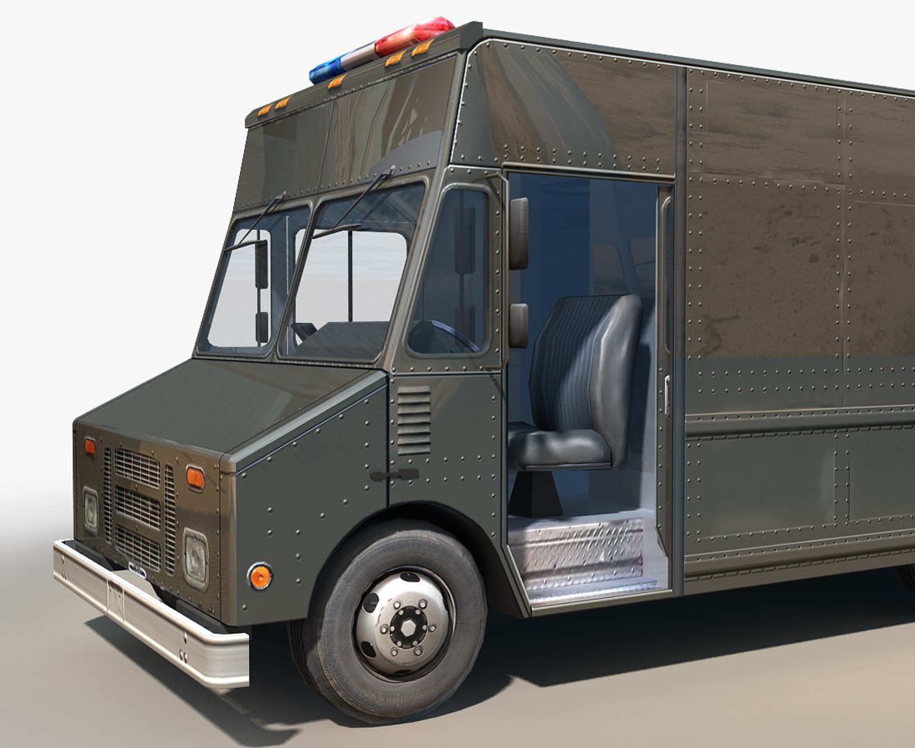 3D Step Van Unlettered Police Swat - TurboSquid 1355435