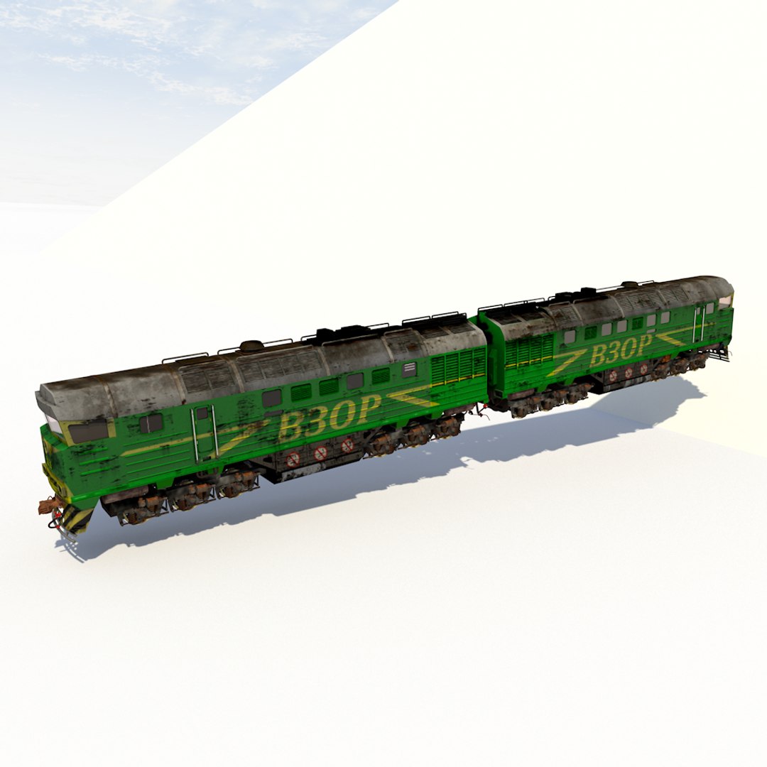3d model of soviet diesel locomotive 2te116