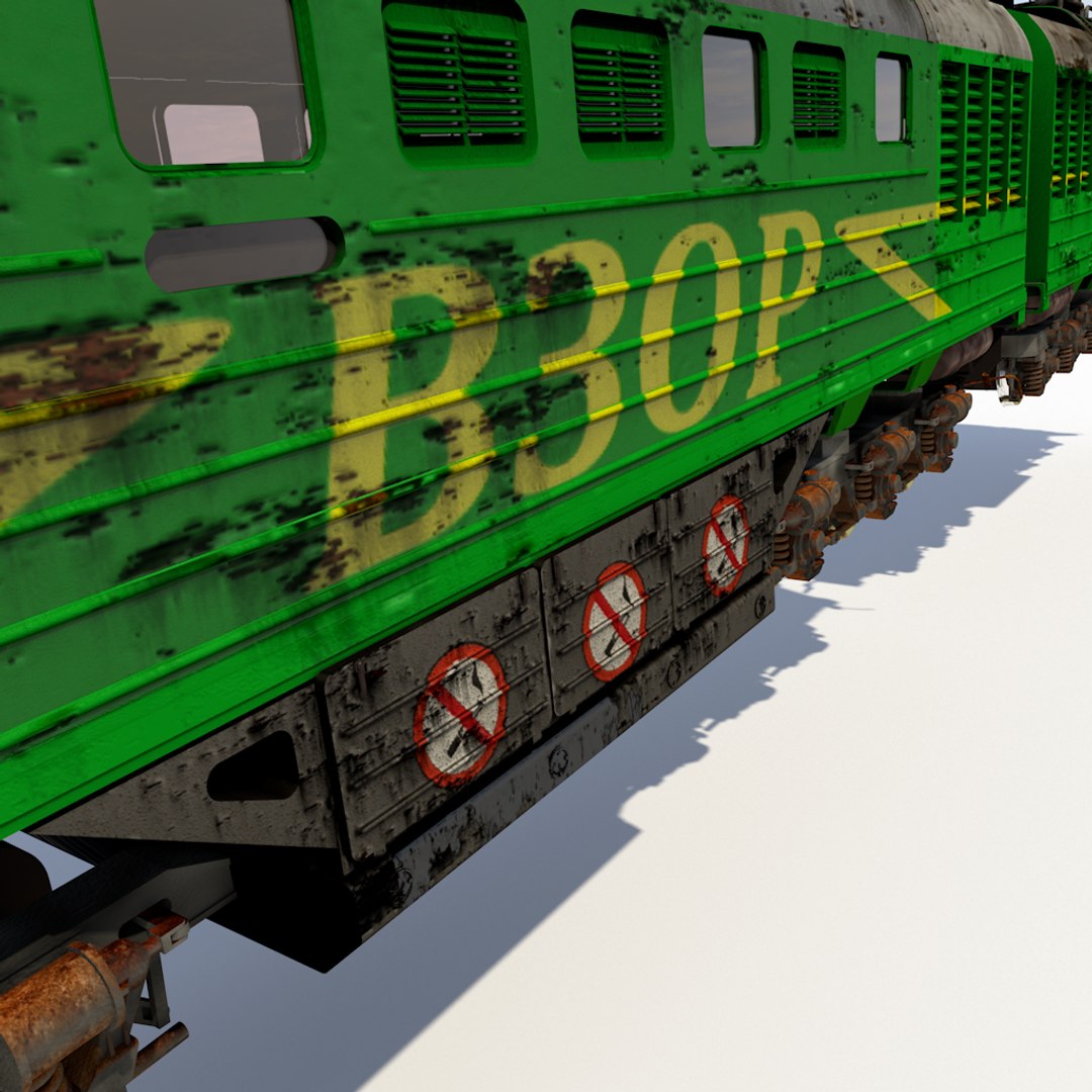 3d model of soviet diesel locomotive 2te116